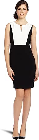 Calvin Klein Women's Colorblock Dress, Black, 2 at Amazon Women’s ...