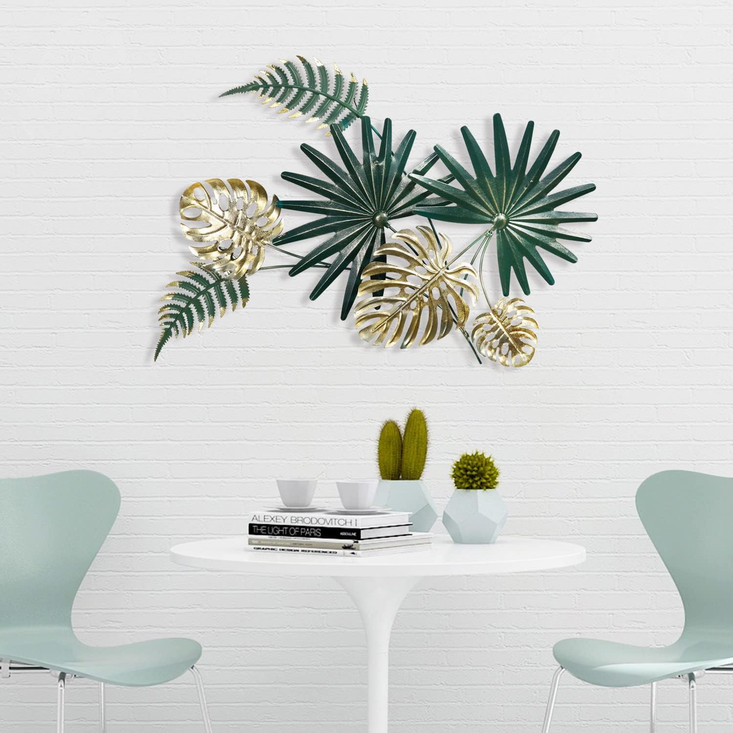 Amazon.com: 3D Metal Tropical Wall Decor, Large Palm Tree Wall Art ...