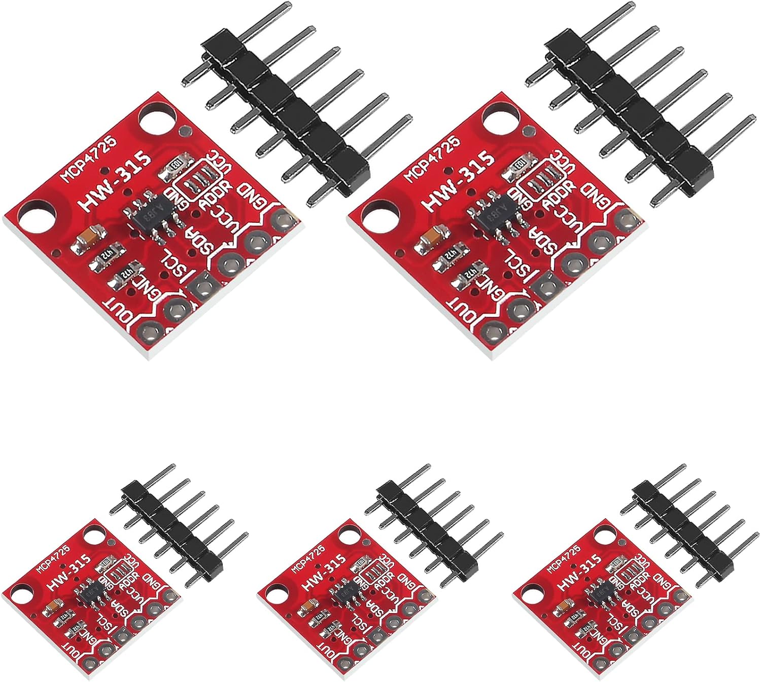 Amazon.com: Alinan 5pcs MCP4725 I2C DAC Breakout Module 12-bit ...