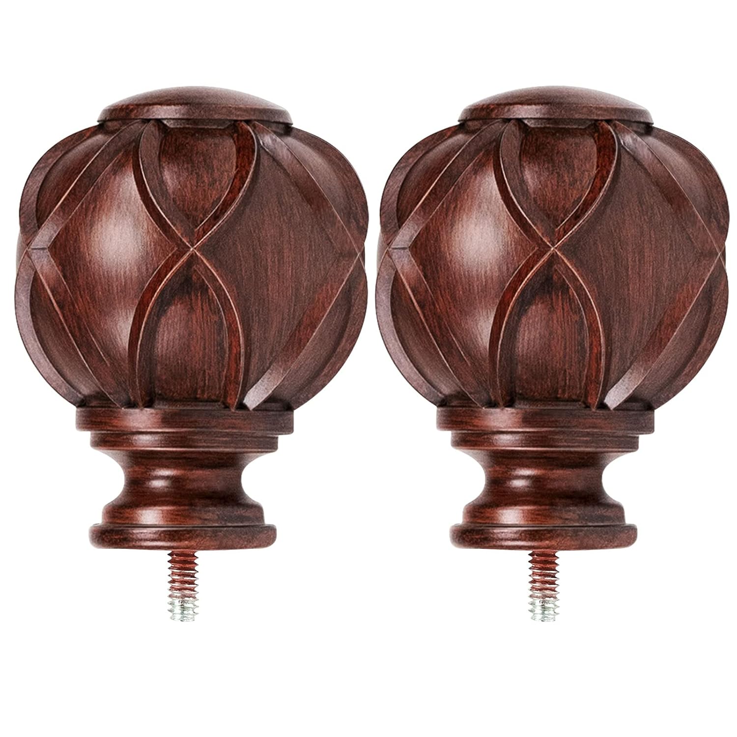 Buy KAMANINA Netted Texture Replacement Finials for 1 or 7/8 Inch ...