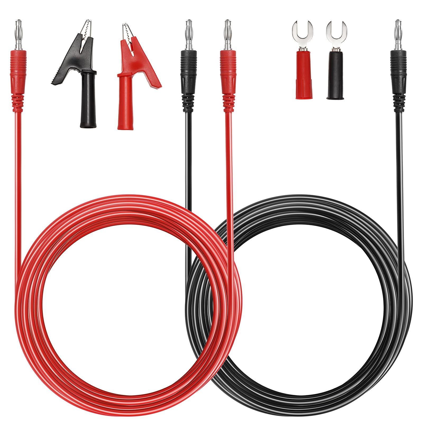 Snapklik.com : Sumnacon 4 In 1 Banana Plug Alligator Clip Pure Copper ...