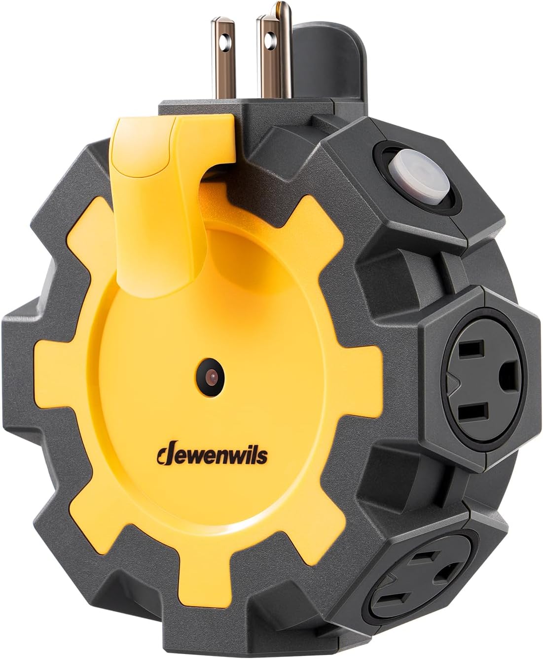 DEWENWILS Heavy Duty 6 Outlet Power Hub with Swivel Safety Covers ...