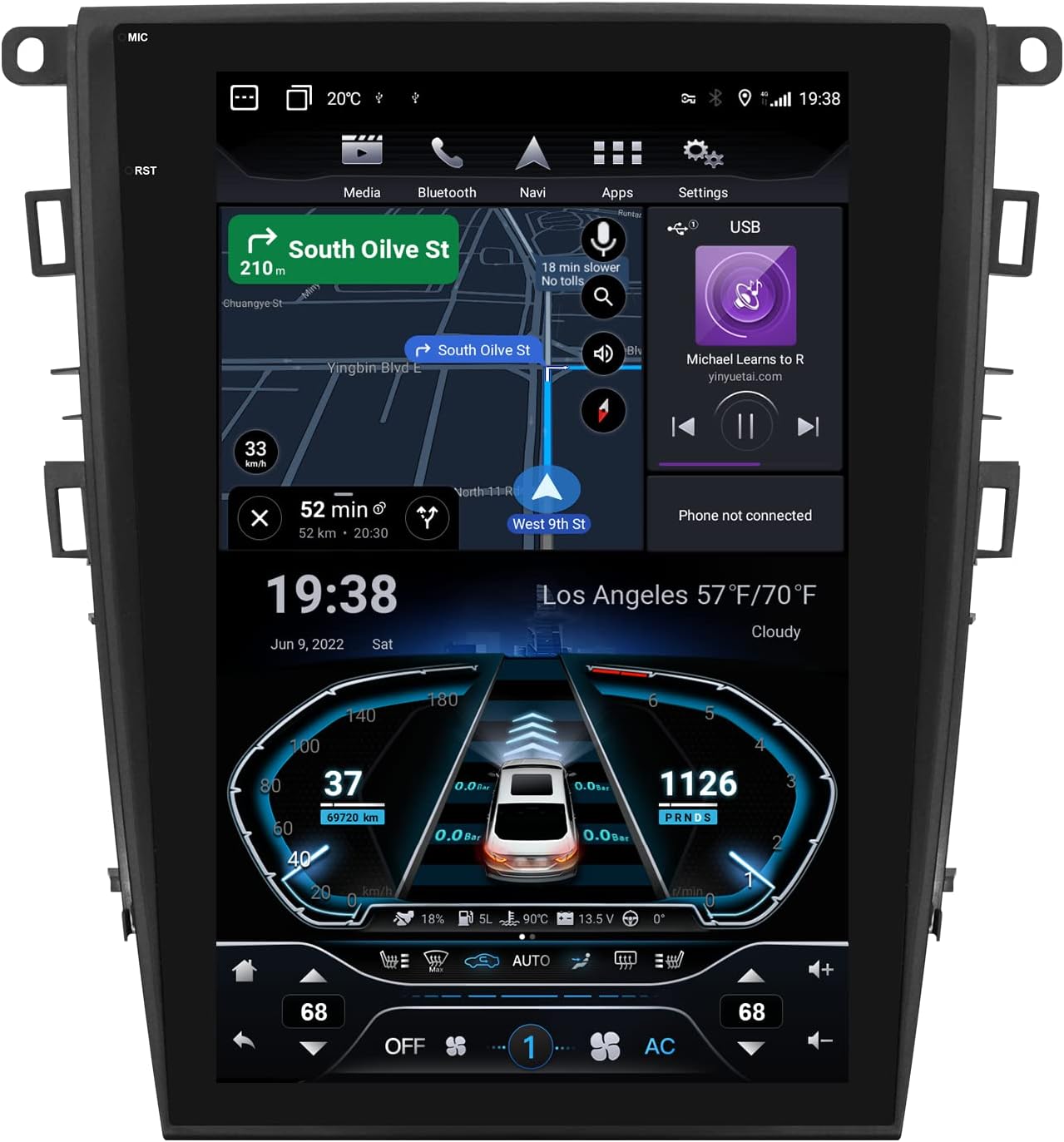 Amazon.com: Car Radio Stereo for Ford Fusion Mondeo 2013 to 2019 ...