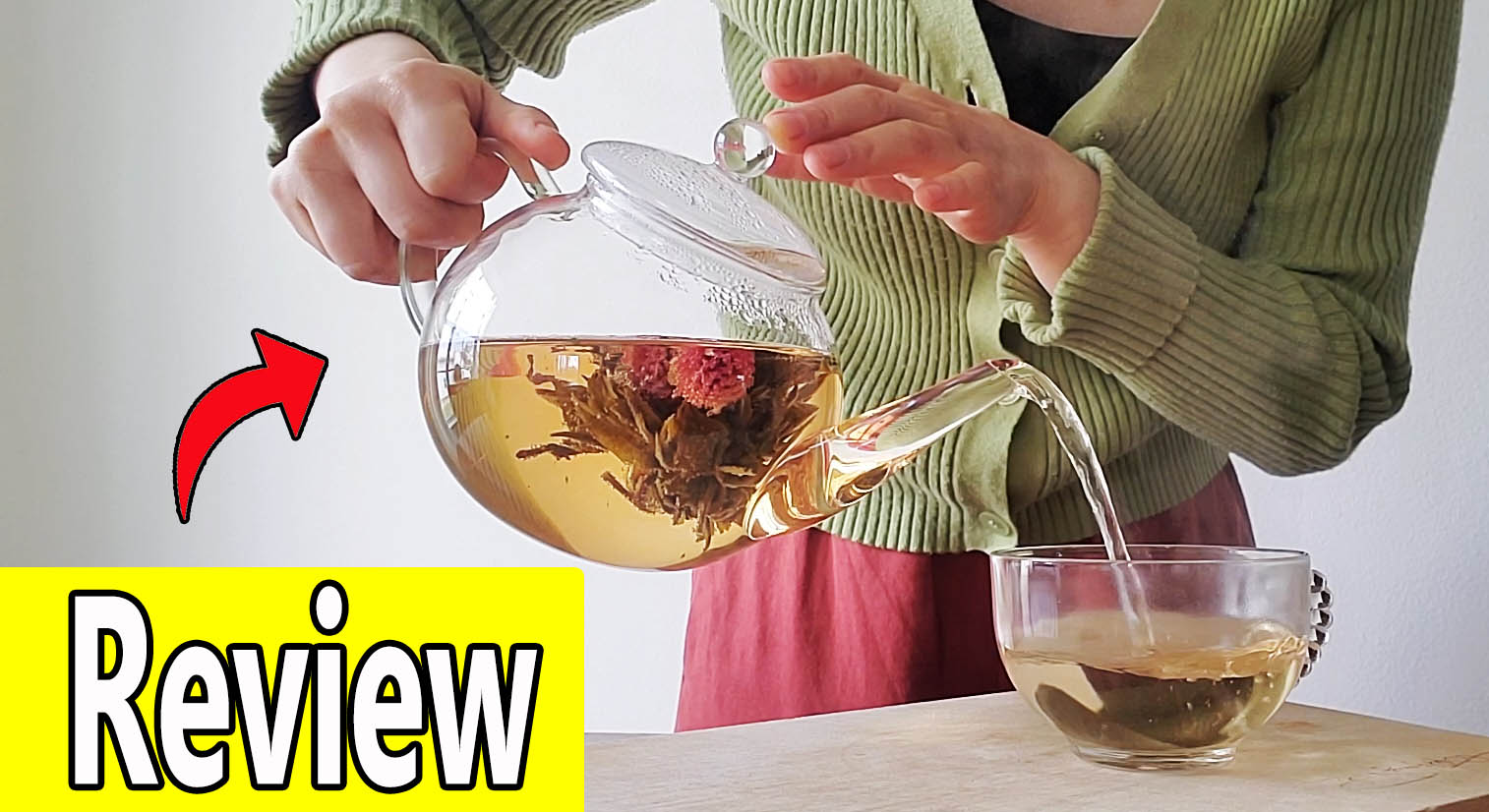Watch Teabloom Glass Teapot & Blooming Flower Tea -Customer Review on Amazon Live