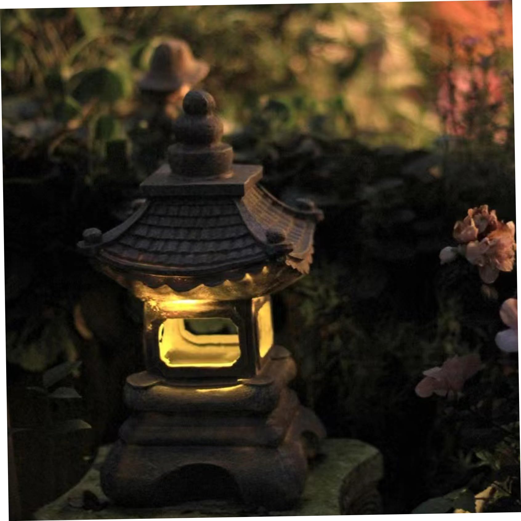 Japanese Garden Lanterns Resin NEW Balinese Hand Carved Limestone