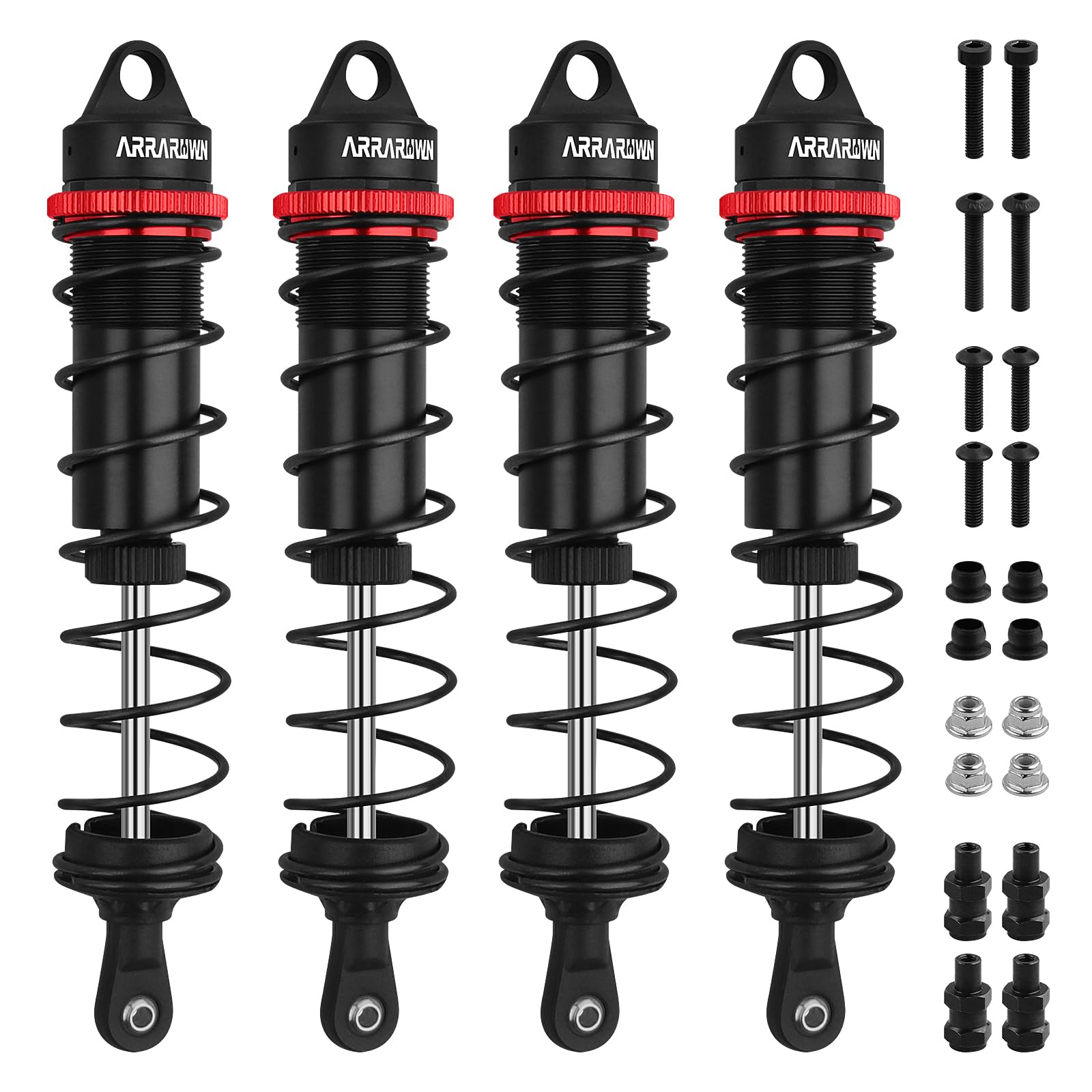 Amazon.com: RC Shock Absorbers, 4PCS 130mm 1/8 RC Car Rear Shocks Set ...
