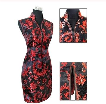 GZKDKZB Traditionelles chinesisches Cheongsam-Qipao-Kleid aus Seide für ...