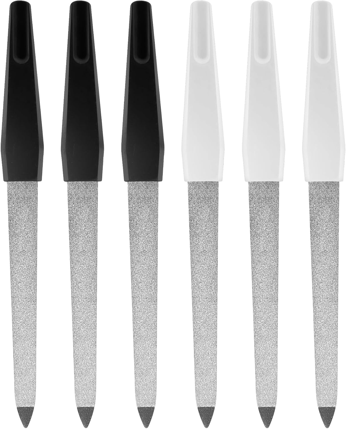 Lusofie 6Pcs Professional Diamond Nail Files Double Sided Nail File ...