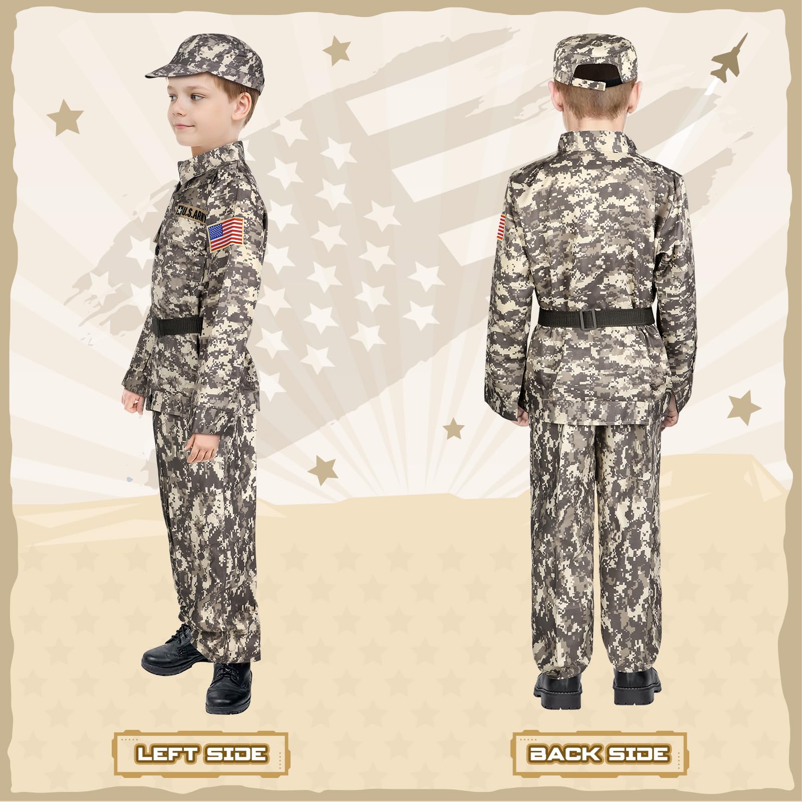 Snapklik.com : GIFTINBOX Army Costume For Kids