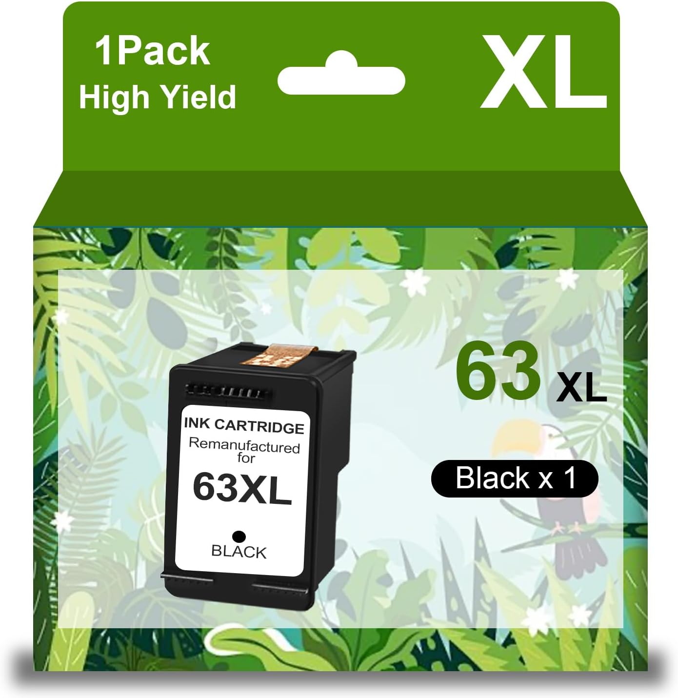 HP 63 Genuine Original Black Printer Ink Cartridge works with HP ...
