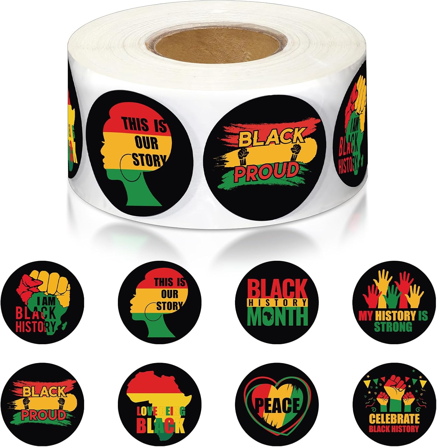Colarr 1000 Pcs Black History Month Stickers for Kids Patriotic ...