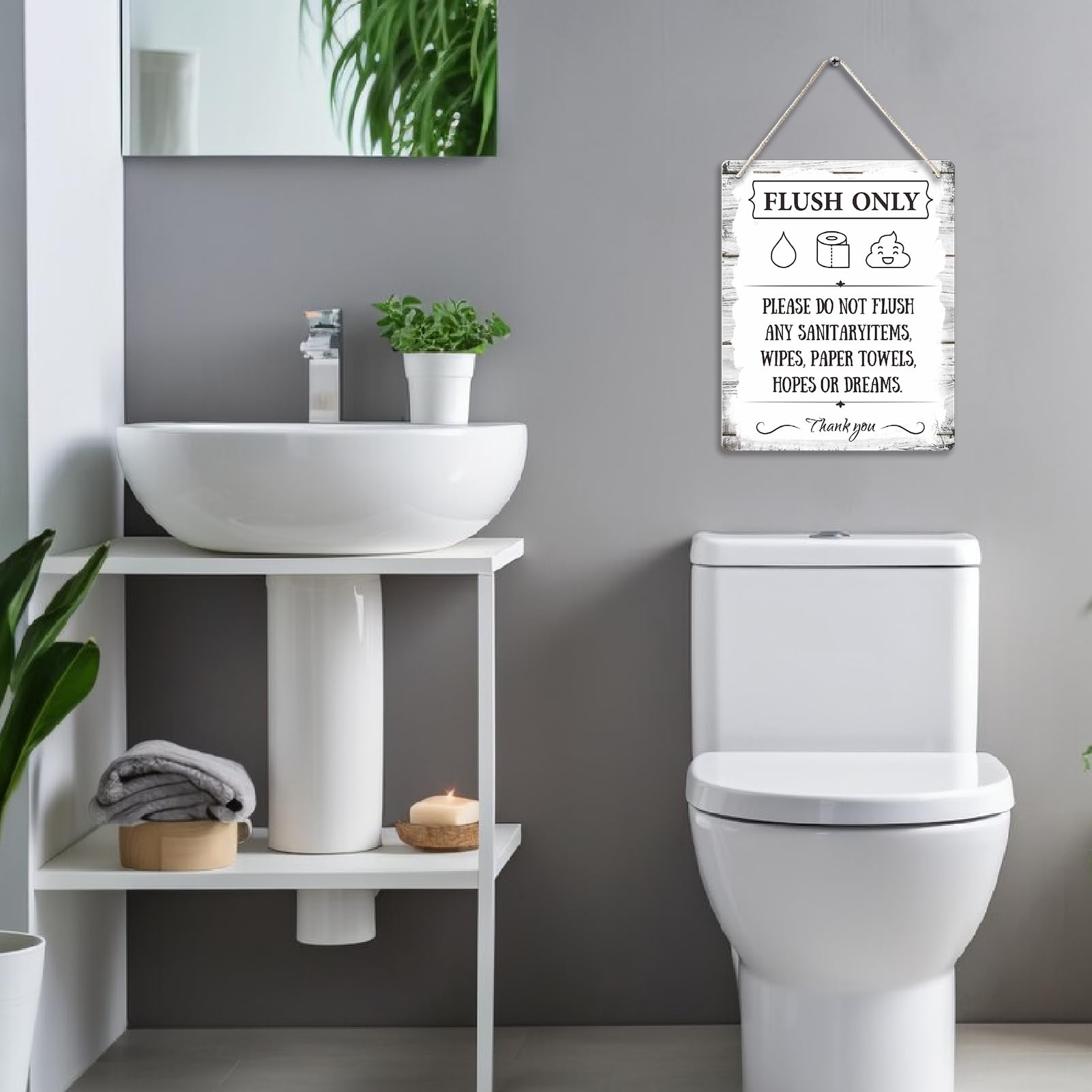 Snapklik.com : Fun-Plus Cute Emoji Septic System Bathroom Sign