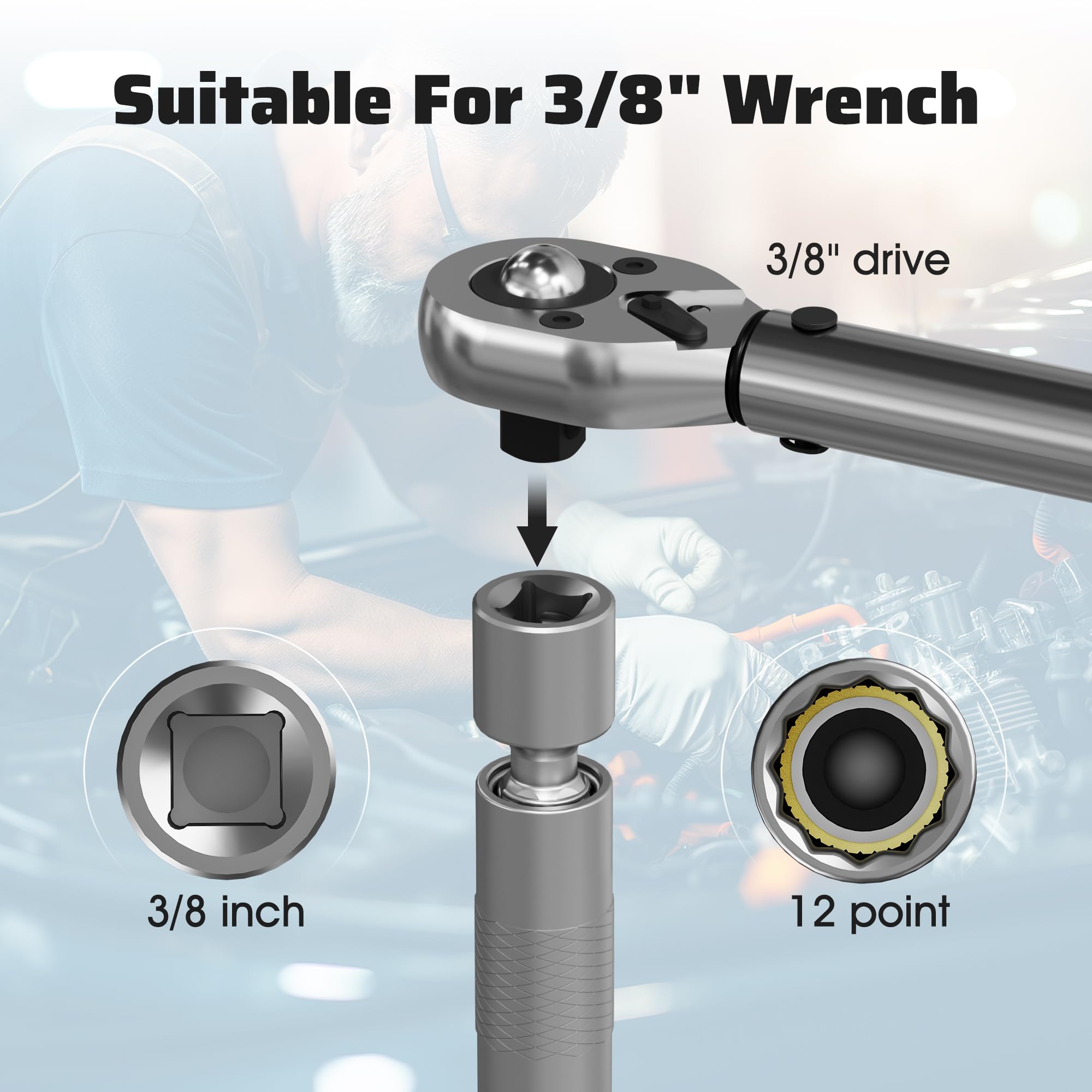 Snapklik.com : YEKEPRO 14mm & 16mm Thin Wall Magnetic Swivel Spark Plug ...
