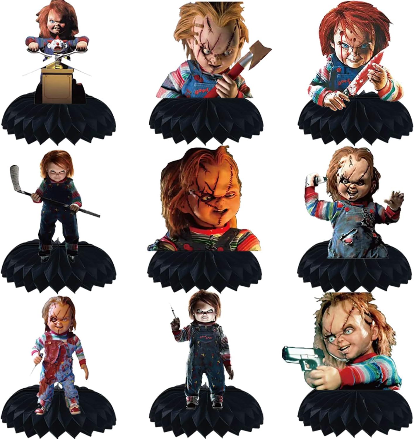 Amazon.com: 9 Pcs Chucky Birthday Party Decorations,Chucky Theme Party ...