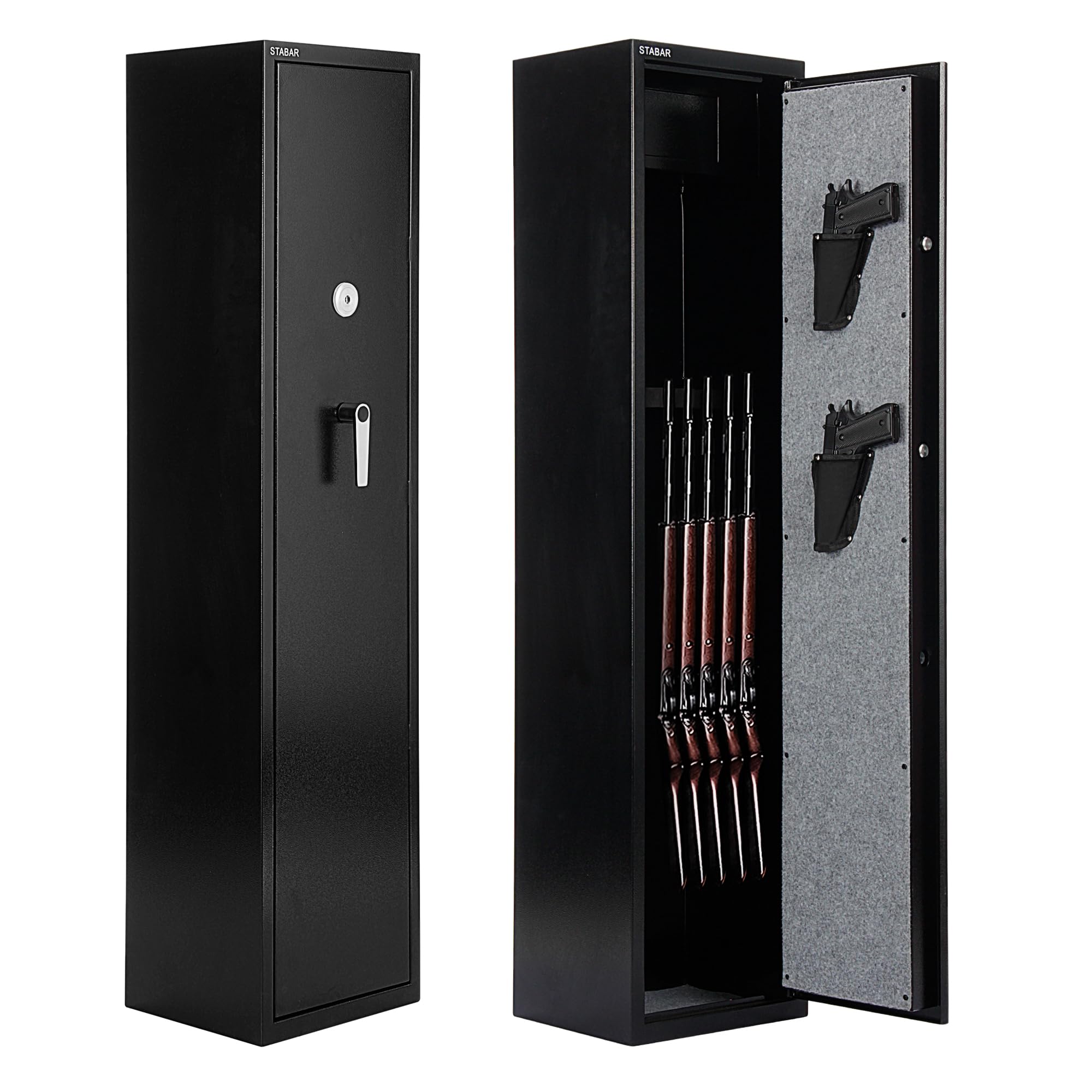 Snapklik.com : STABAR Rifle Safe For 5 Guns, Heavy-Duty Long Gun Safe