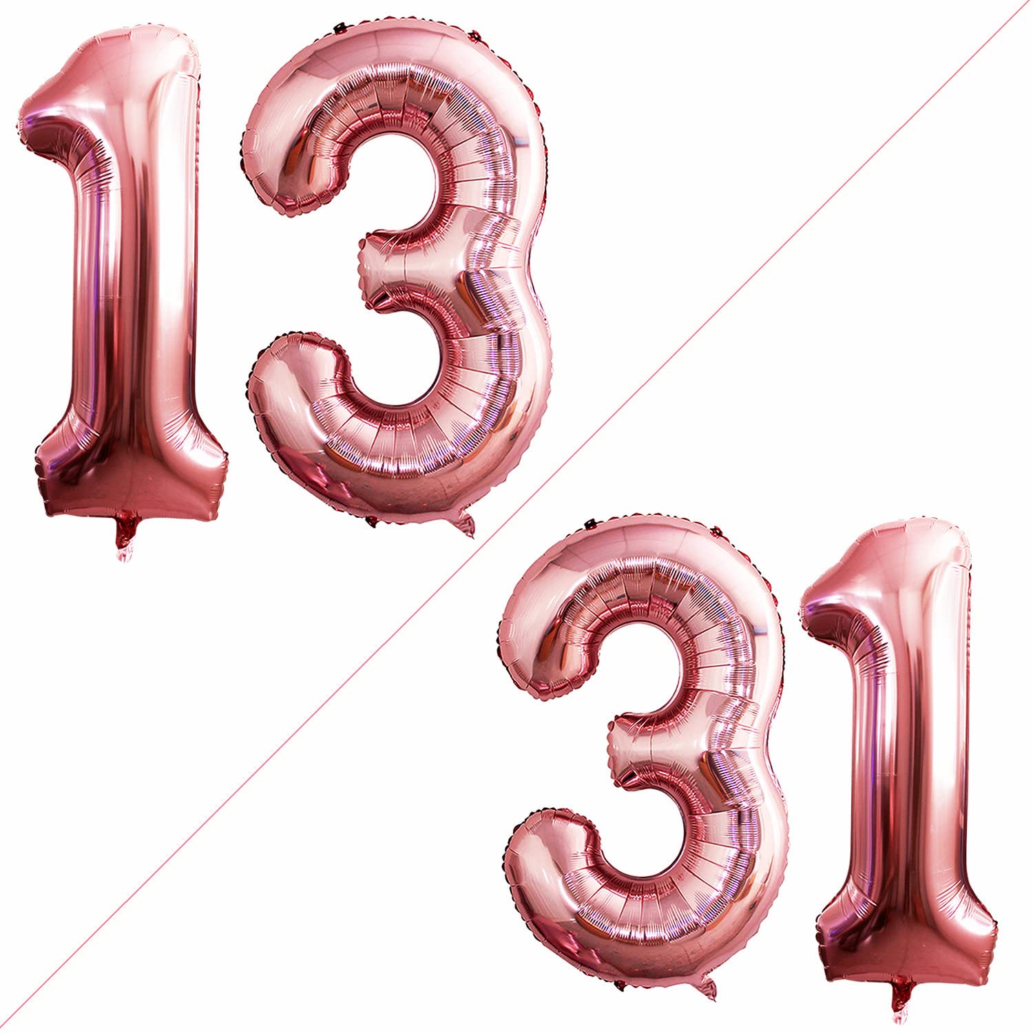 Amazon.com: GOER Number 13 Balloons for 13th Birthday Sweet 13 Party ...
