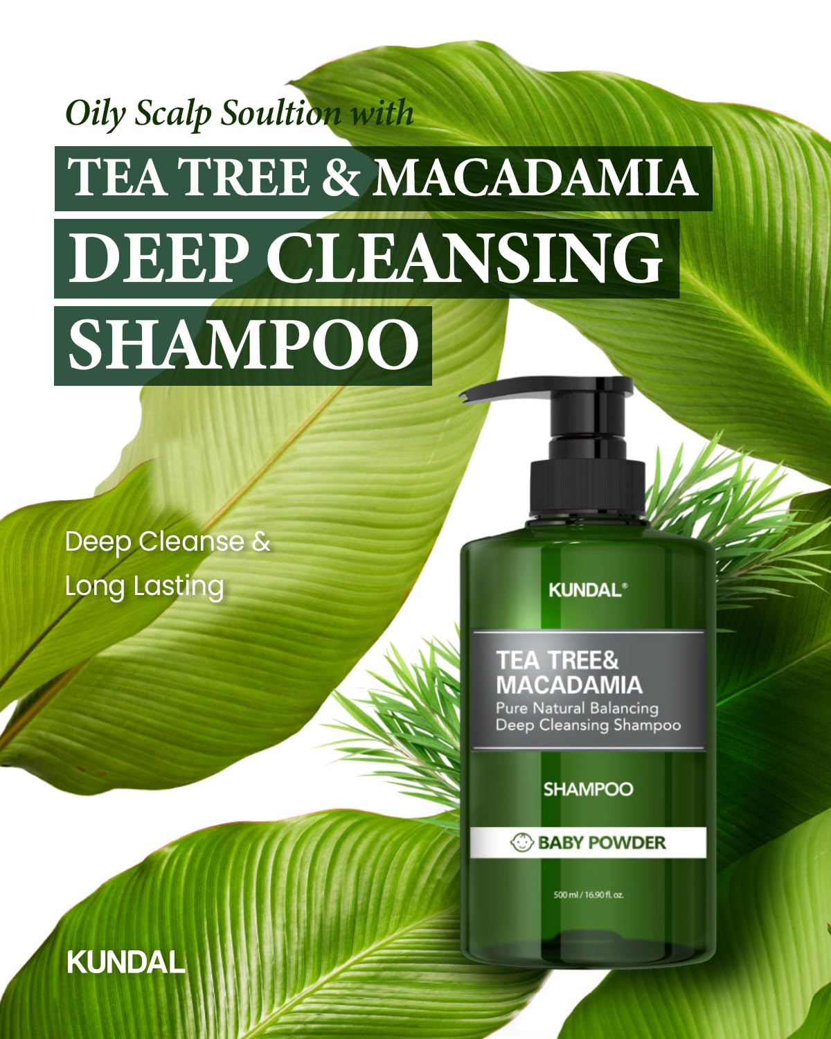 Snapklik.com : Kundal Tea Tree Deep Cleansing Shampoo Baby Powder Scalp ...