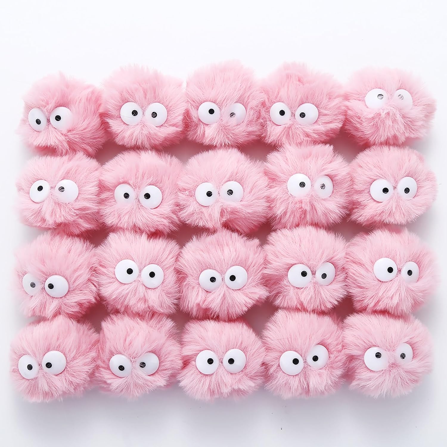 Amazon.com: Miupoo Pom Poms with Eyes for Crafts,Halloween Costume ...