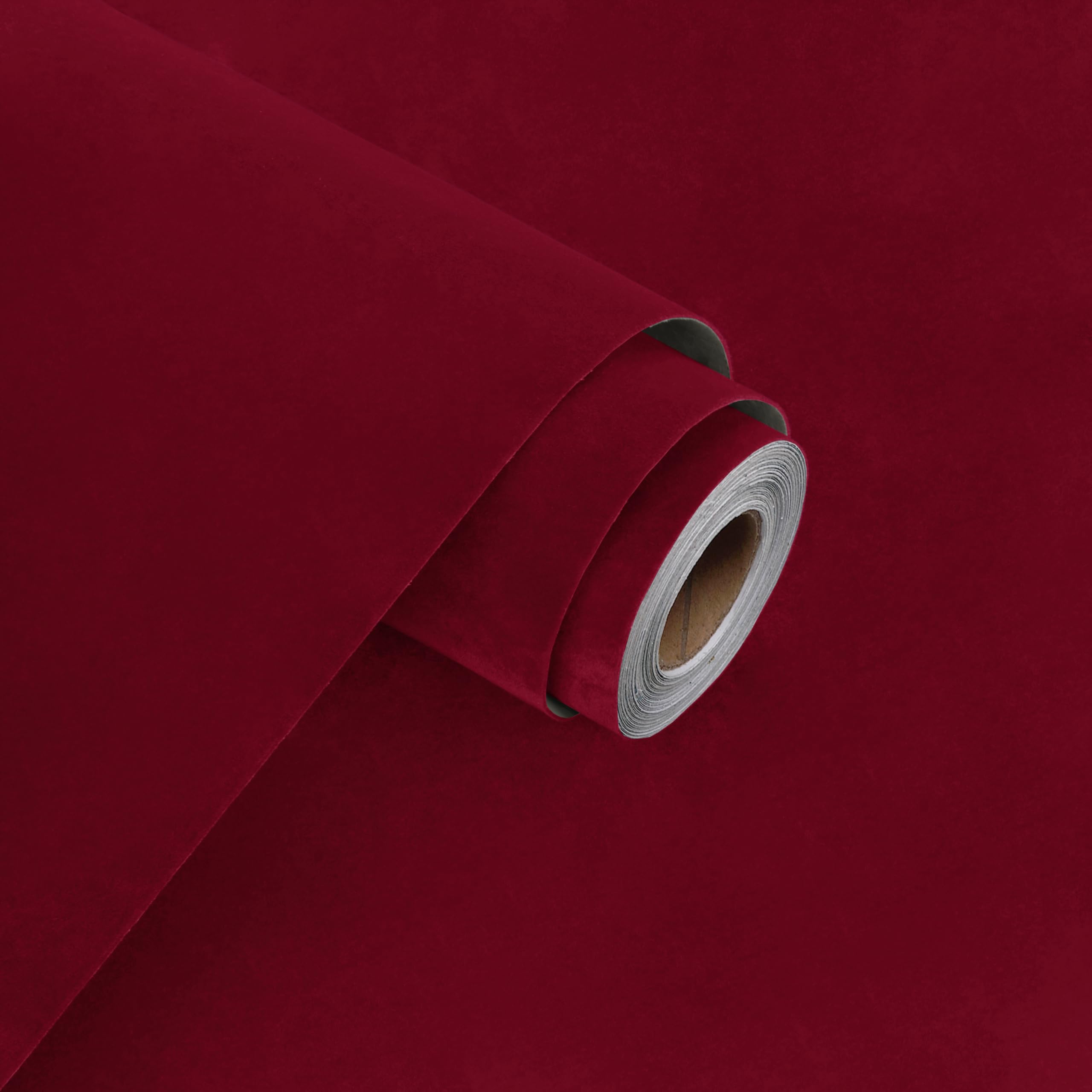 WESTICK Red Velvet Fabric Wallpaper Self Adhesive Flock Felt Drawer ...
