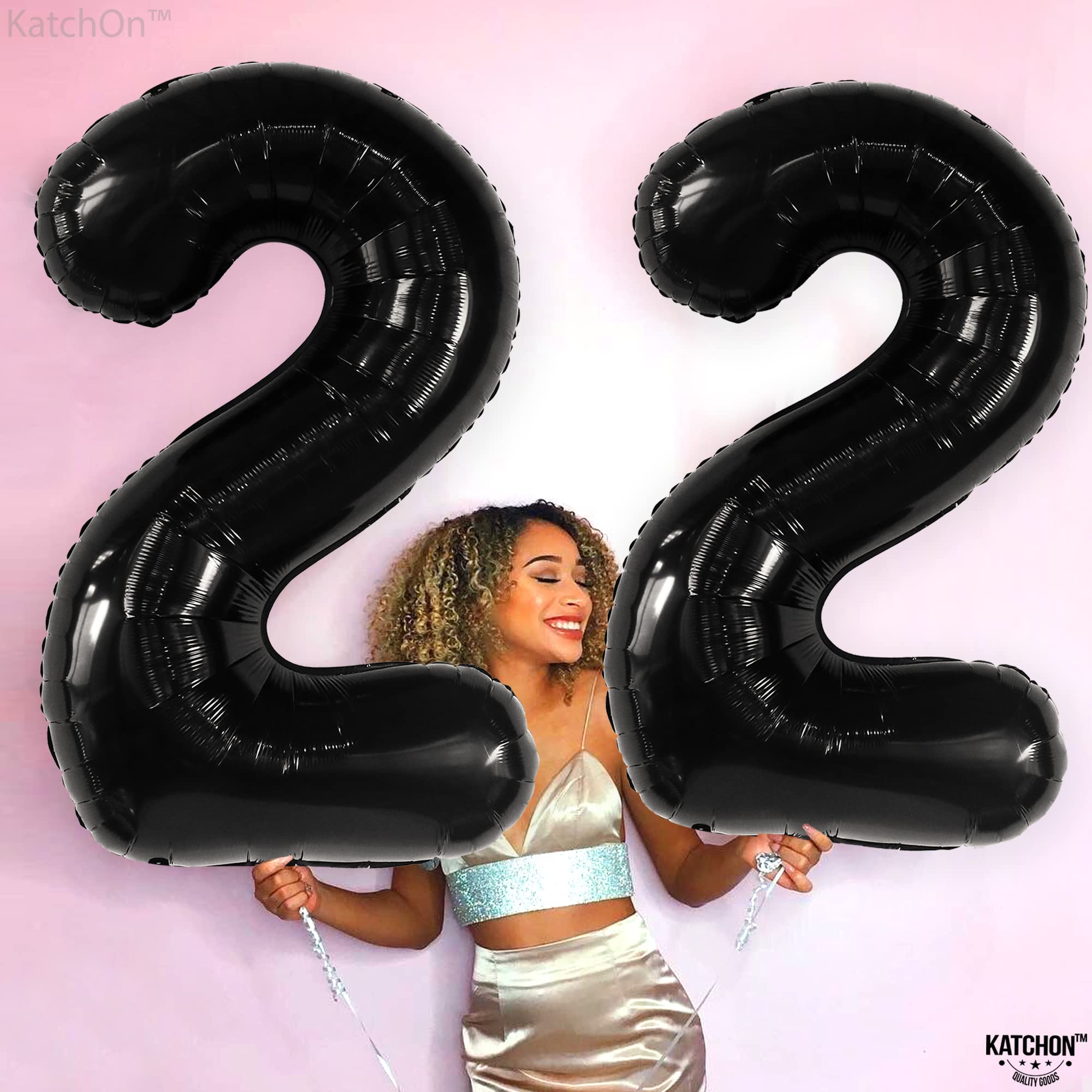 Snapklik.com : 22 Balloon Number Black - 40 Inch, 22 Number Balloons ...