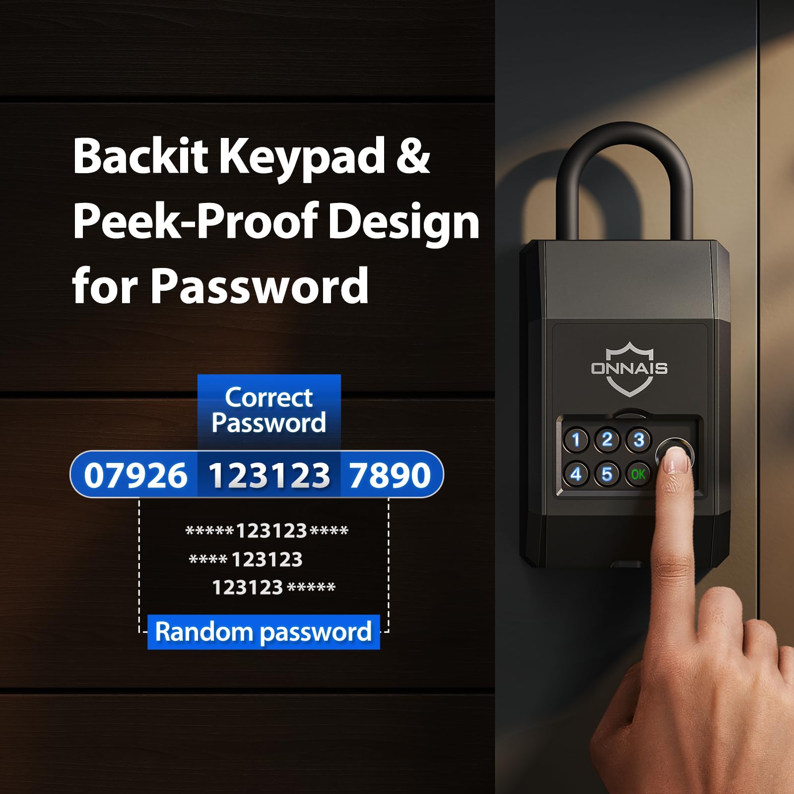 Snapklik.com : ONNAIS Smart Key Lock Box, Fingerprint Recognition And ...