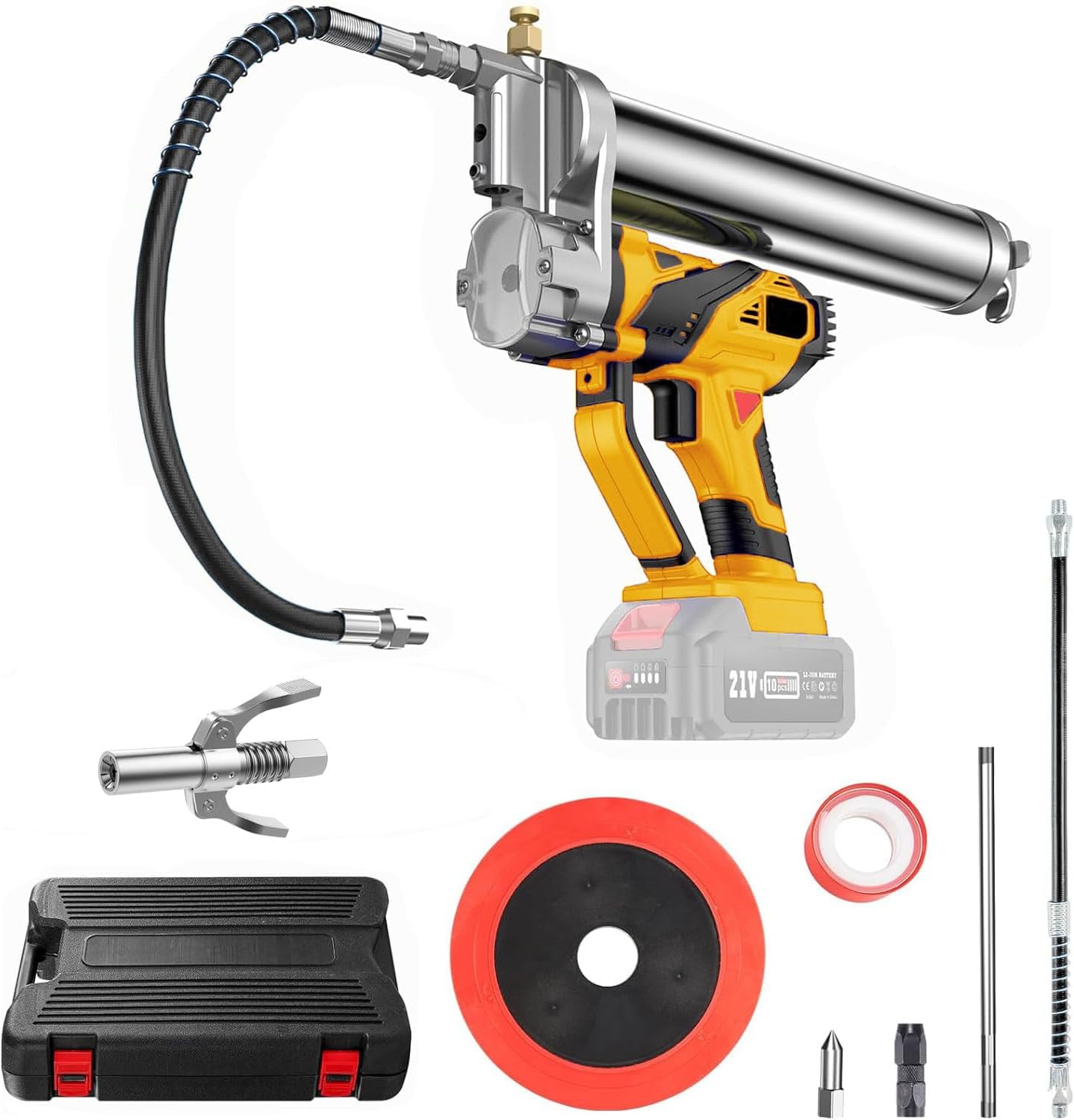 Amazon.com: DIYAREA Electric Grease Gun, 12,000 PSI High Pressure ...
