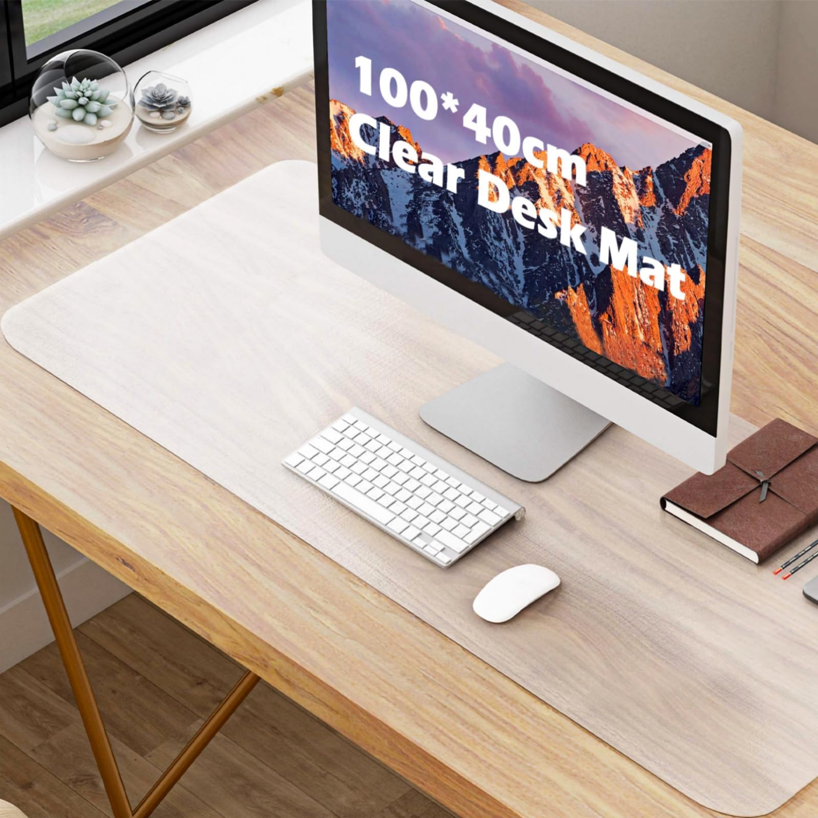 Yimomoyi Clear Desk Mat, Transparent Large Mouse Mat for Desk ...