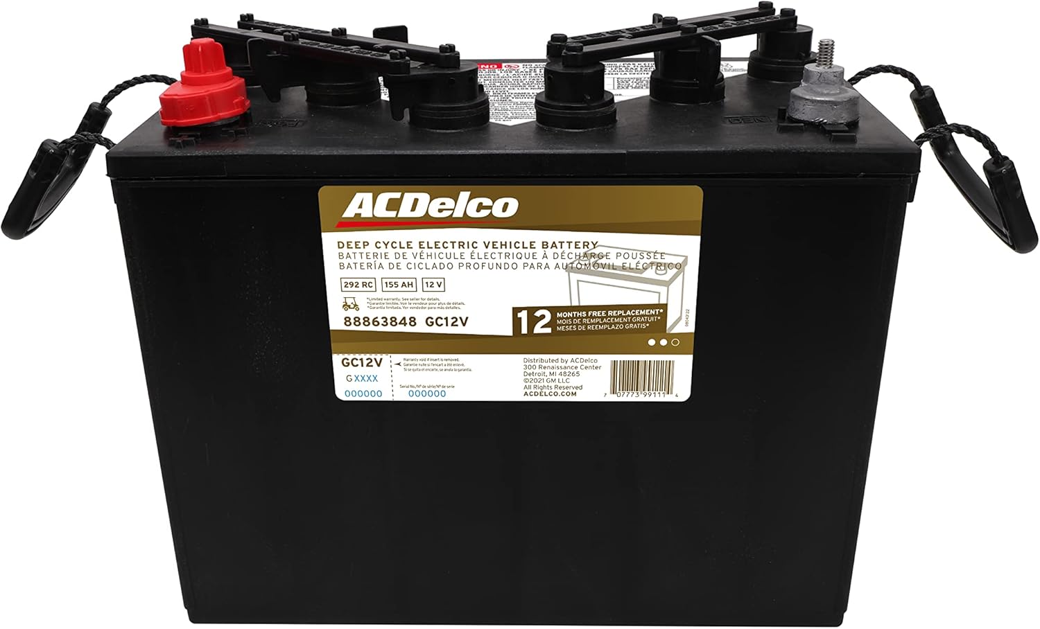Amazon.com: ACDelco Gold GC12V 12 Month Warranty Deep Cycle Electric ...