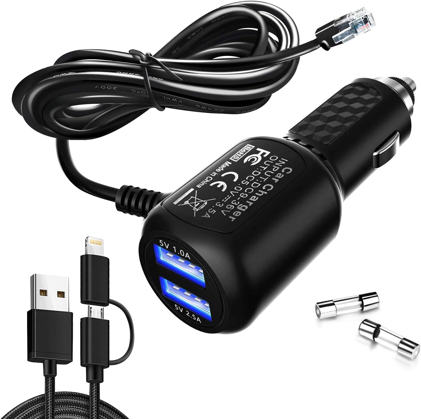Amazon.com: Uniden LRDACWM044 Radar Detector Cig Adapter Power Cord fit ...