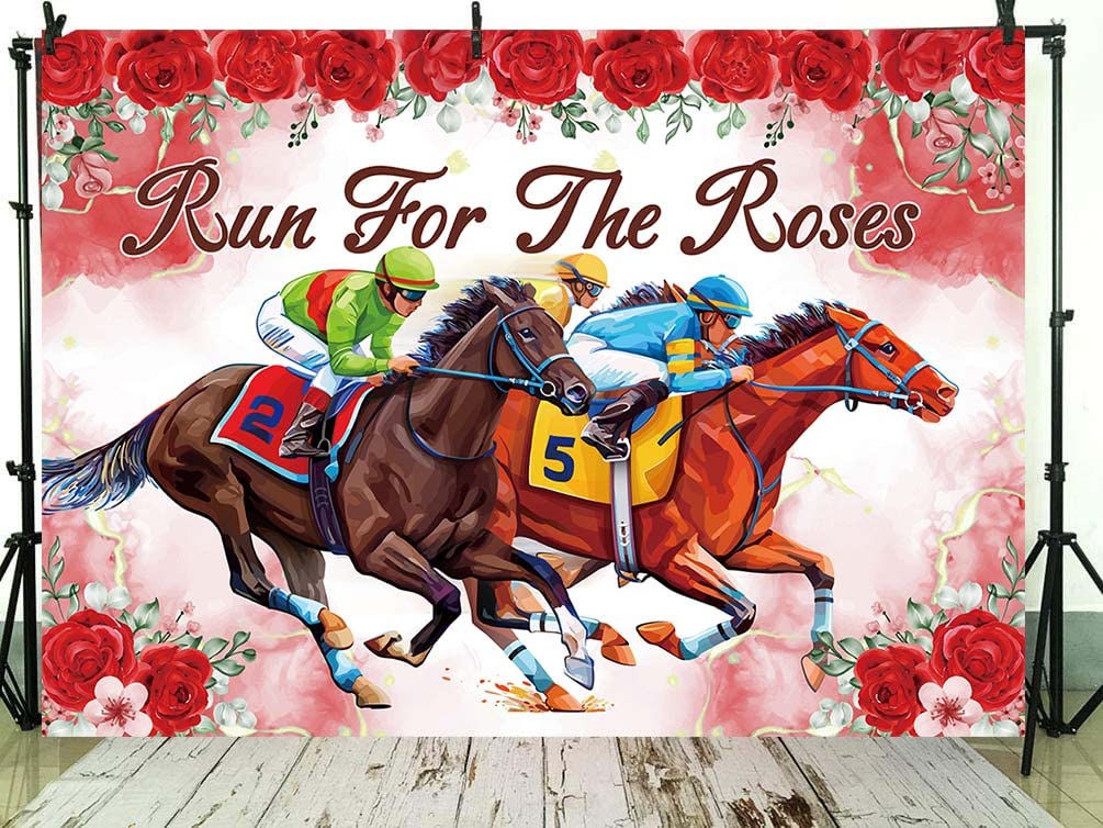 Snapklik.com : Run For The Roses Backdrop 7x5FT Kentucky Derby Horse ...