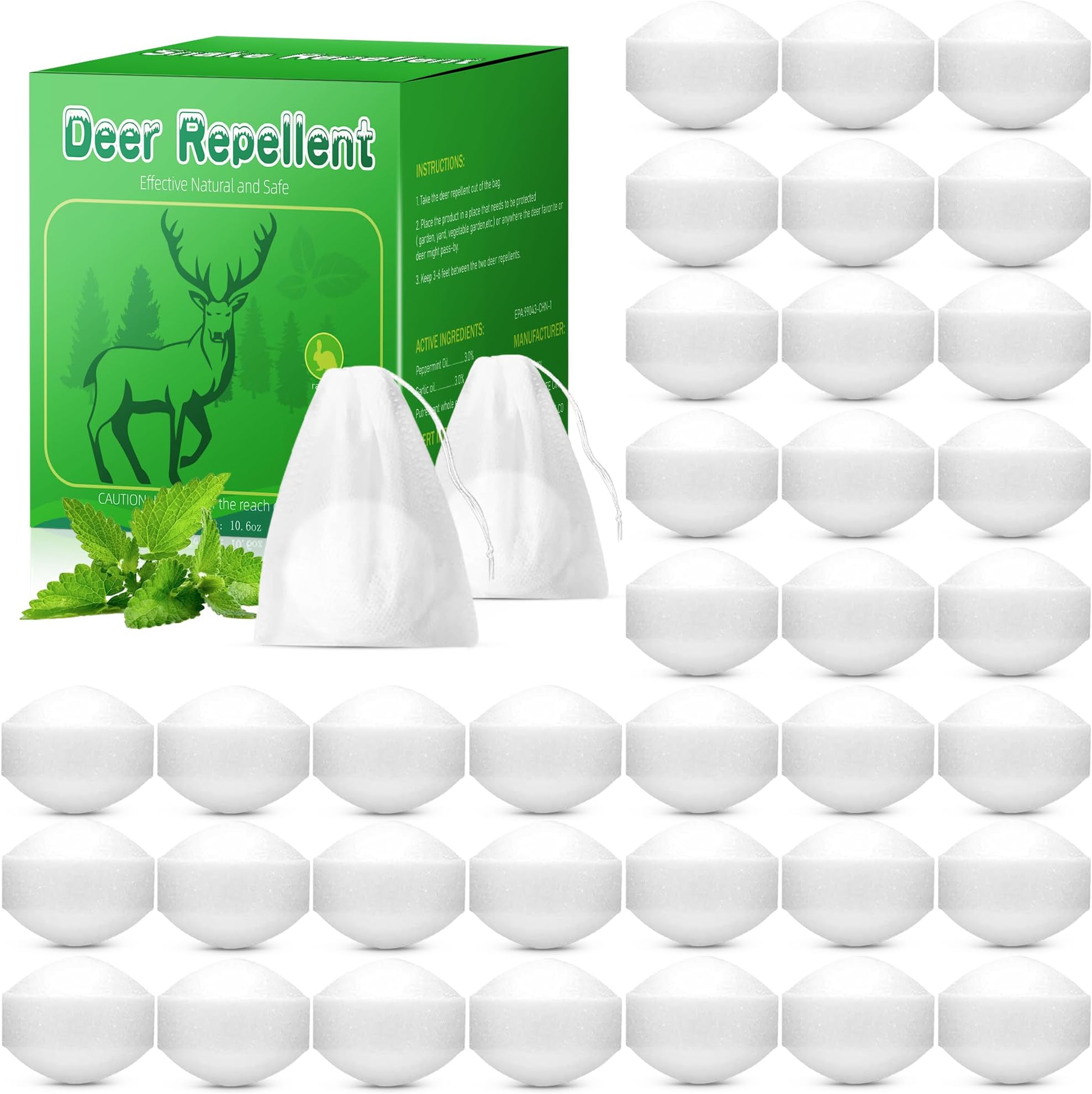 Amazon.com : Gardener’s Supply Company Humane Deer Repellent Pouches ...