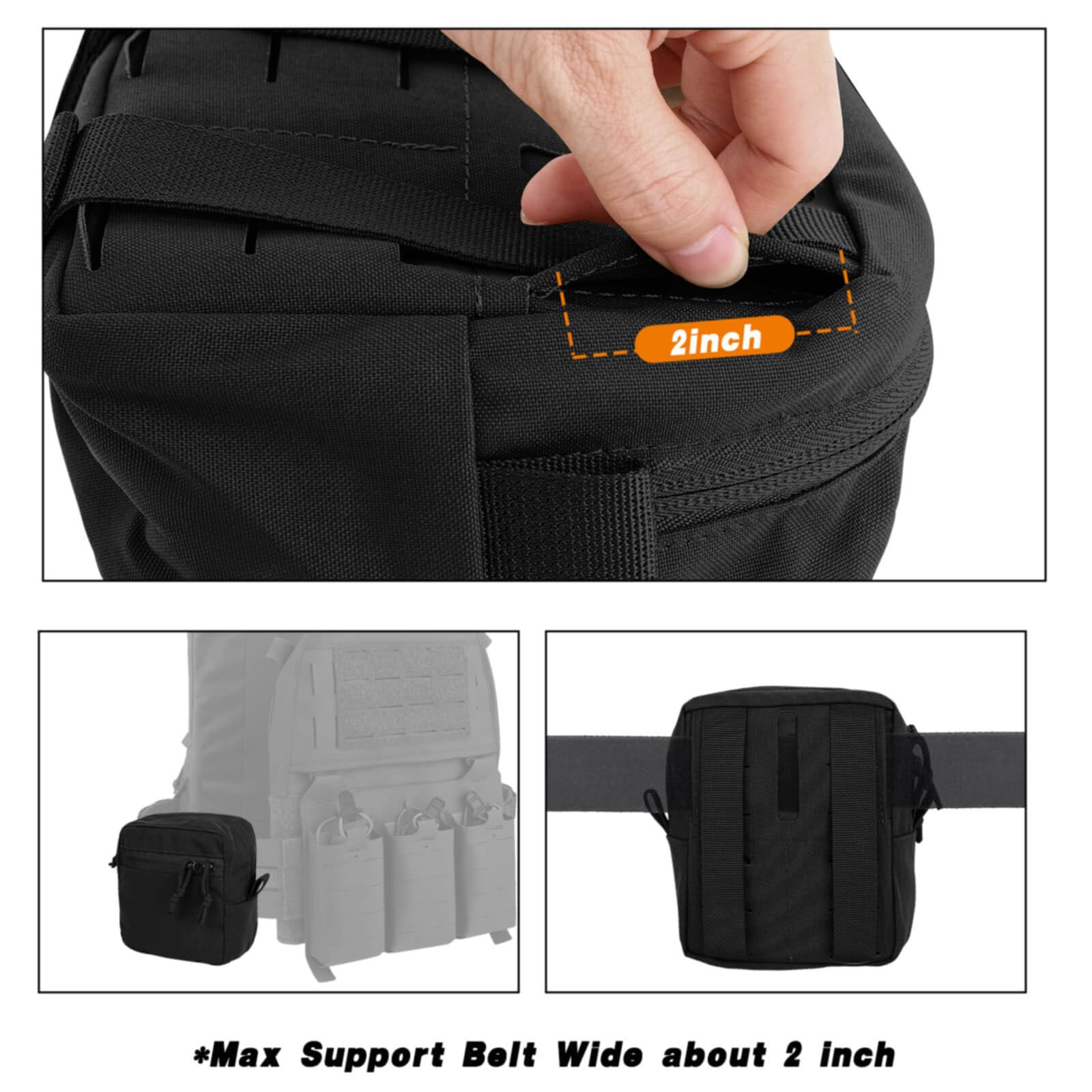 Ammo Storage Lancer Tactical General Purpose Molle Pouch, Black ...