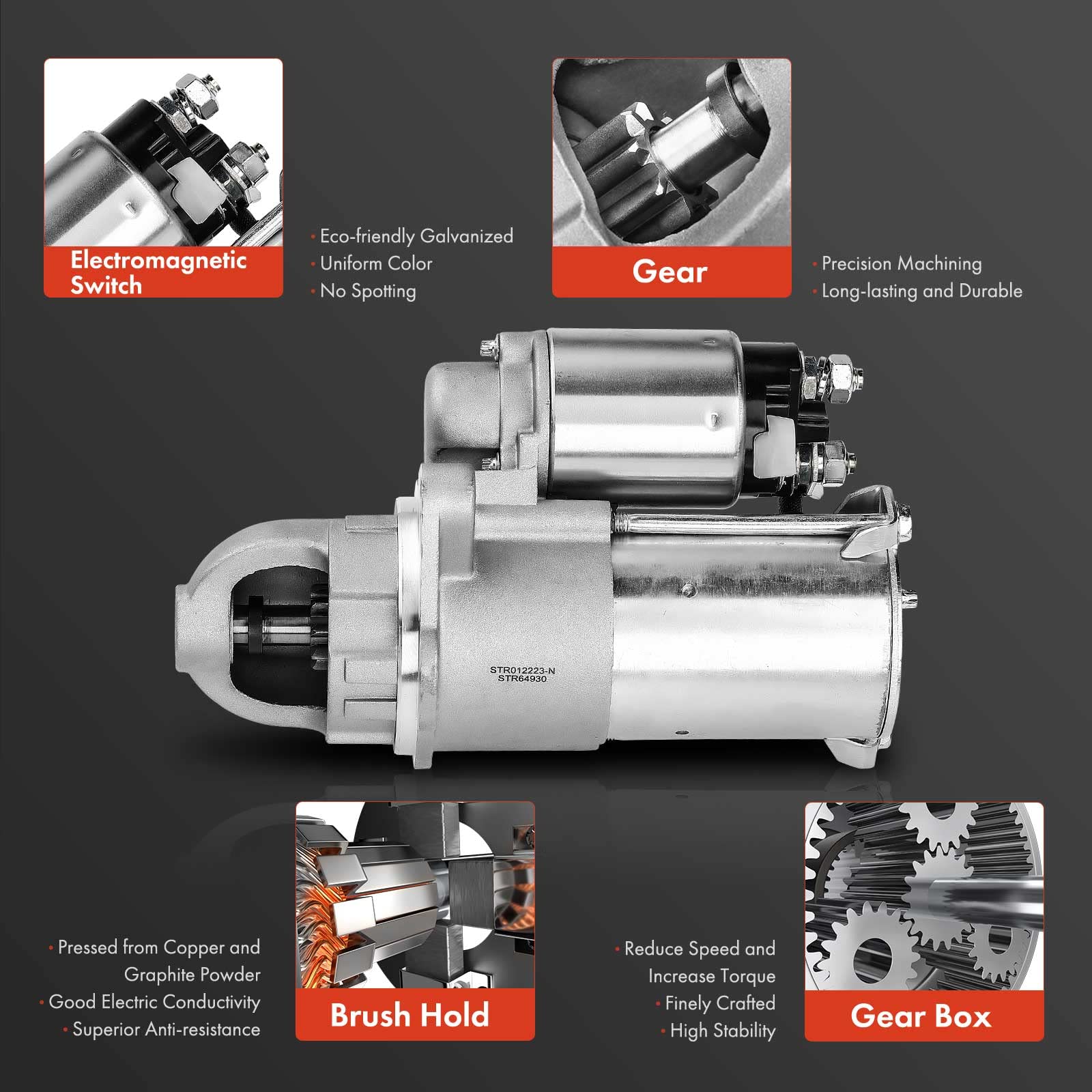 Starter Motor Briggs & Stratton 19612 New Starter Motor Compatible With ...