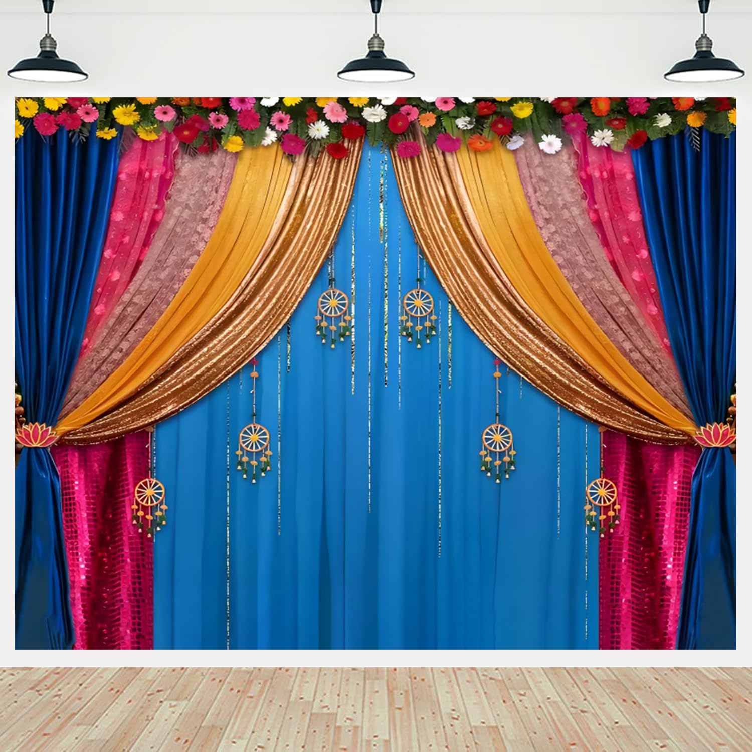 Amazon.com : Maoglfuriron 12x8ft India Pooja Backdrop Indian Wedding ...
