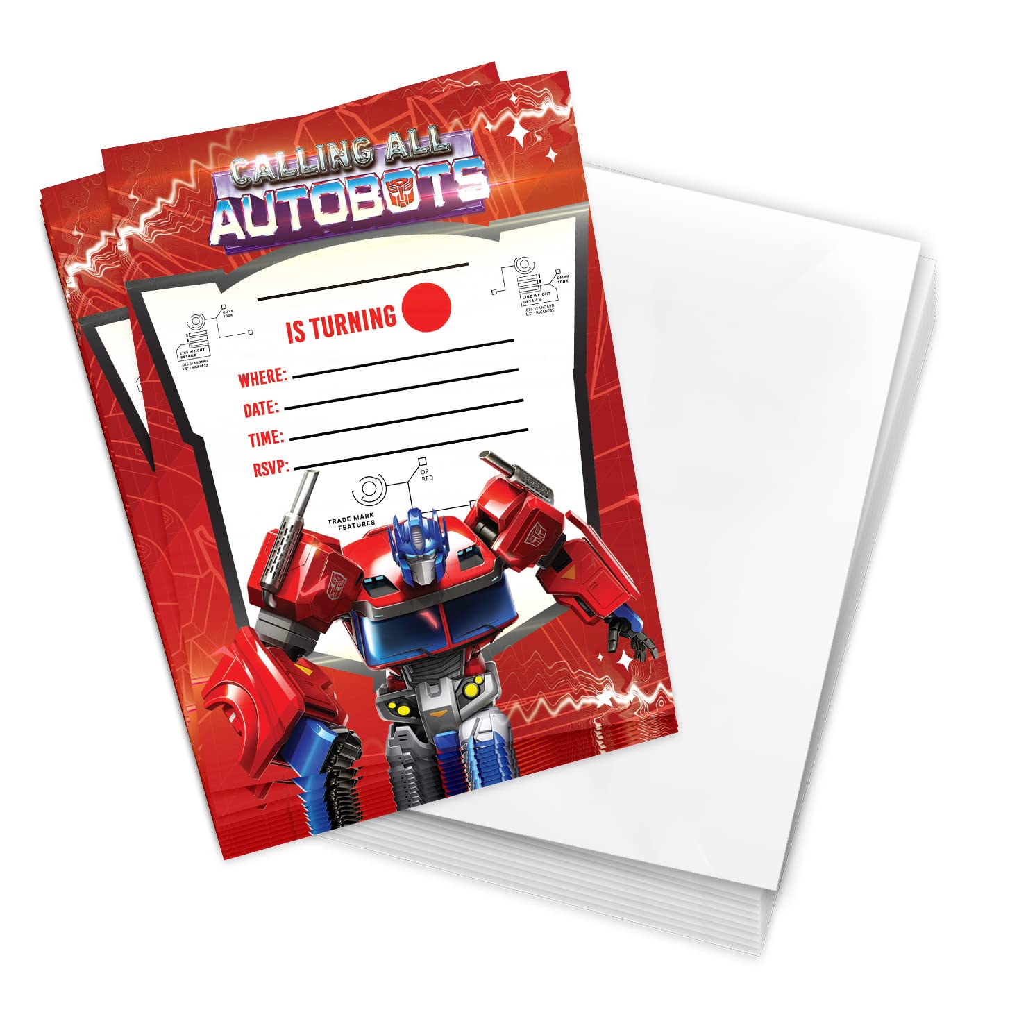 Amazon.com : Desert Cactus Transformers Happy Birthday Invitations ...