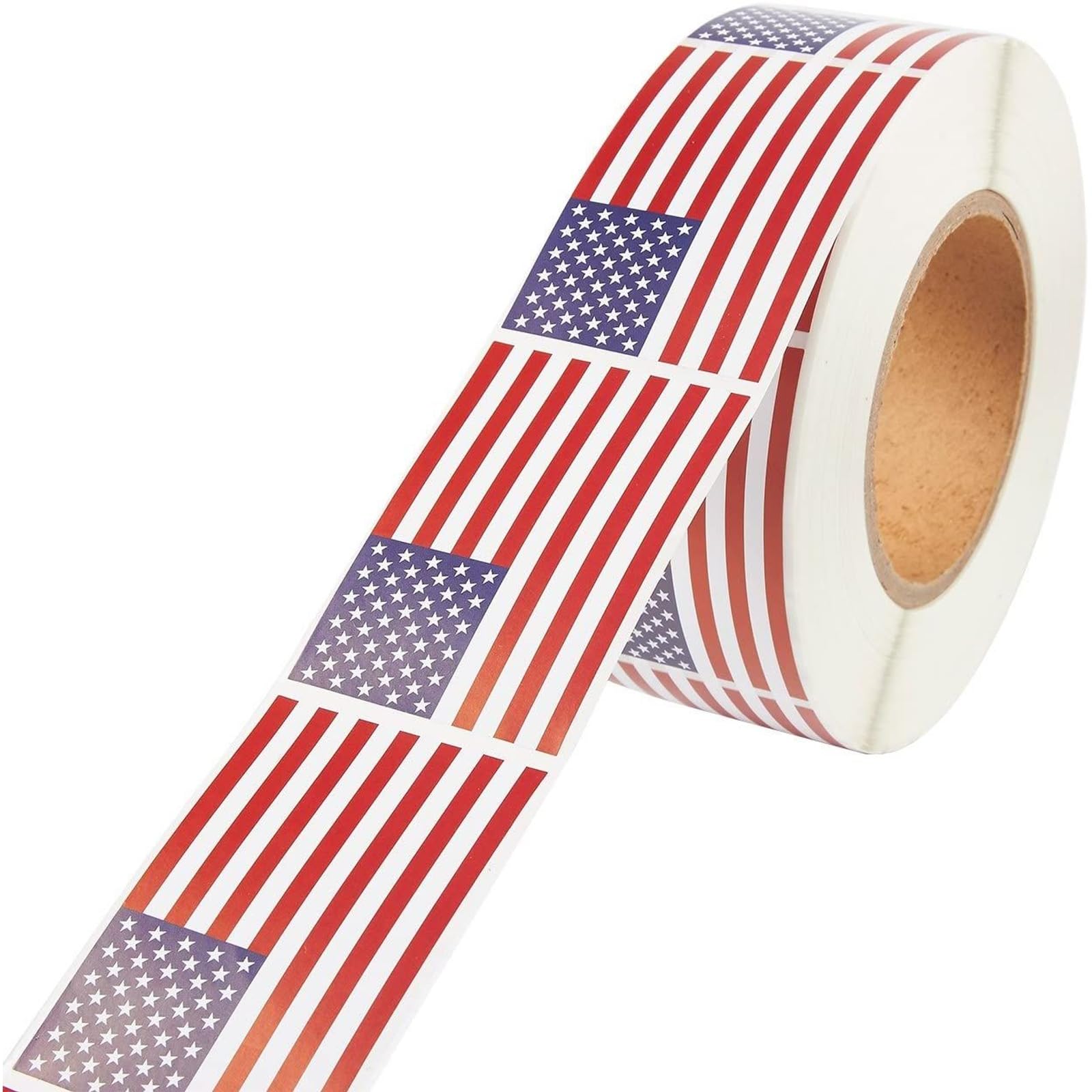 Amazon.com: Juvale 1000 Piece American Flag Sticker Roll - 2 x 3 in ...