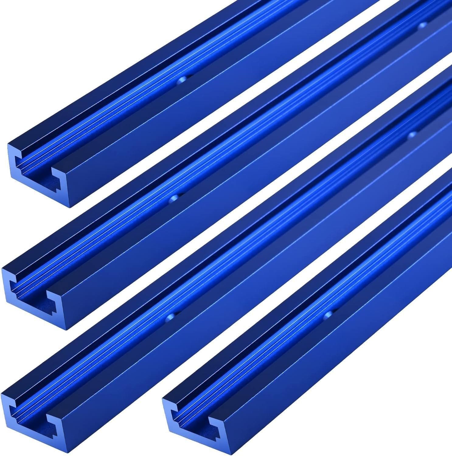 Seekliny 4Pack 48" T-Track for Woodworking Blue Double-Cut, 48 inch ...