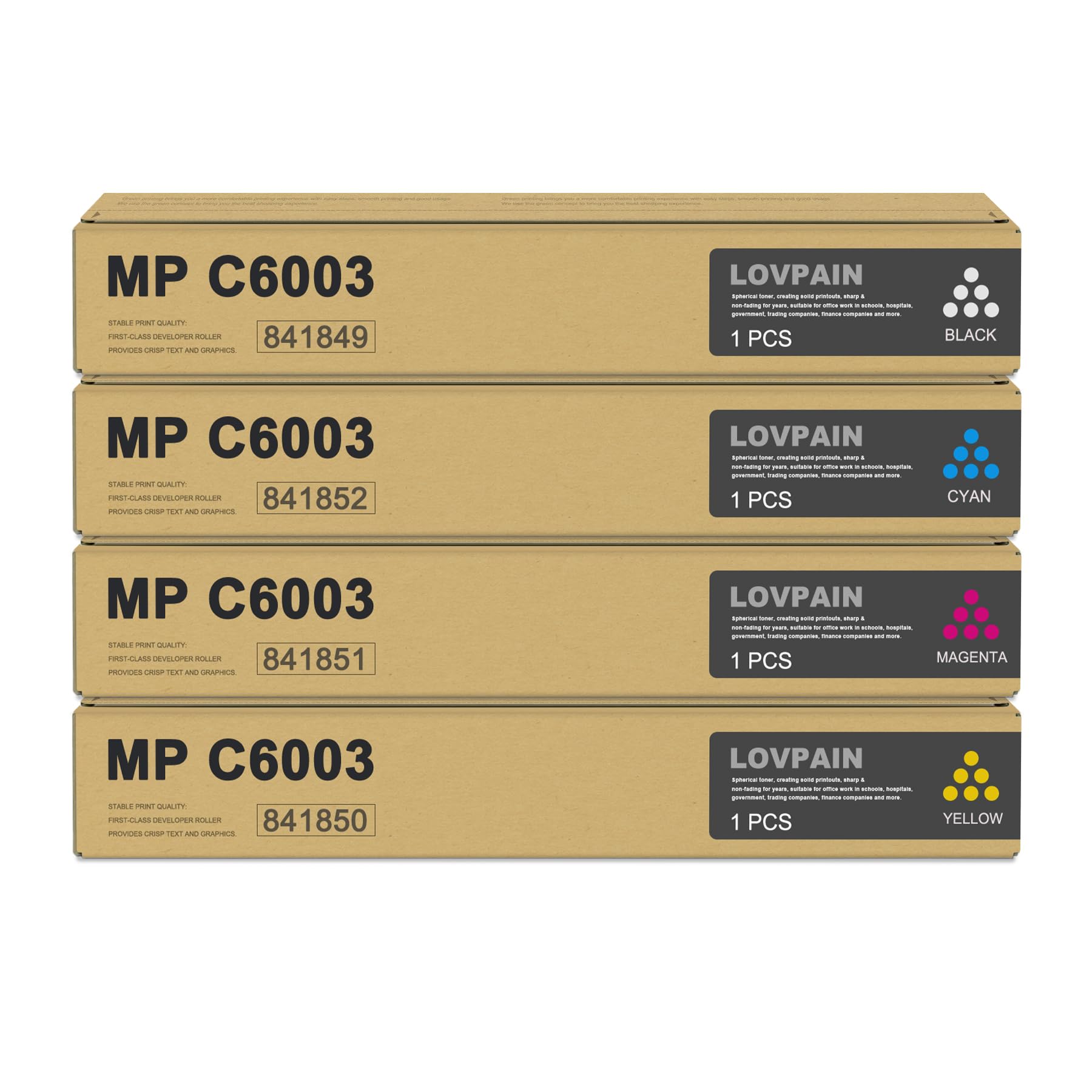 Amazon.com: LOVPAIN MP C6003 Toner Cartridge Set (4 Pack, 1BK/1C/1M/1Y ...