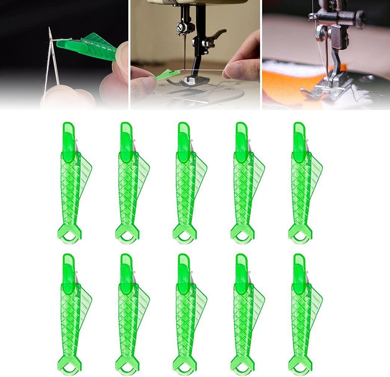 Amazon.com: Fish Mouth Sewing Machine Needle Threader, 2024 New ...