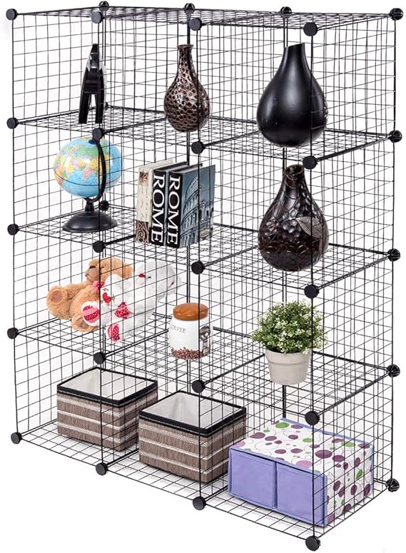 Amazon.com: Tangkula Metal Wire Cube Storage, 12-Cube Stackable Free ...