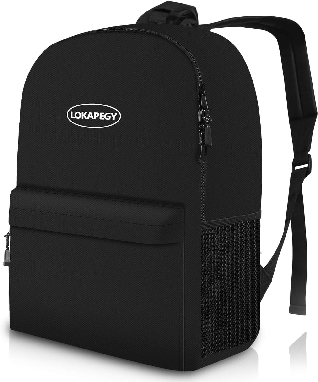 Amazon.com: LOKAPEGY Simple School Backpack for Teens, Black Casual ...