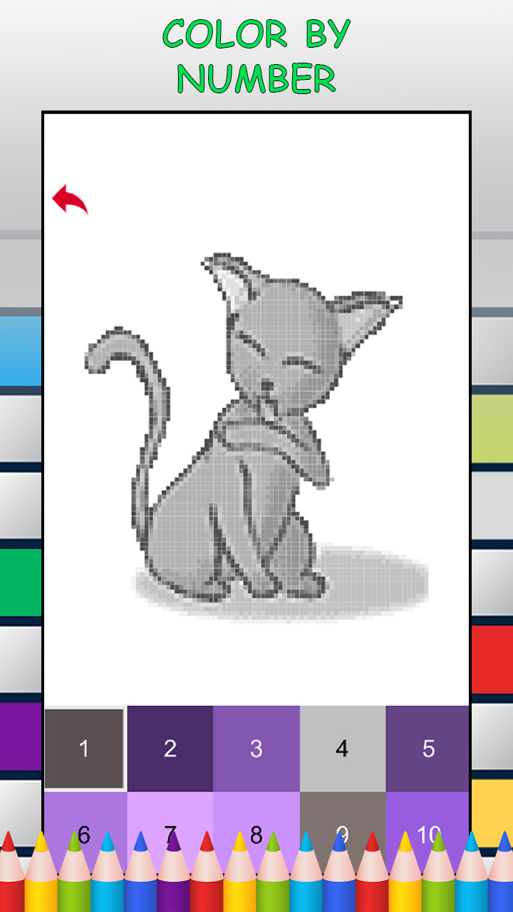 Cartoon Cats Color by Number - No Ads Pixel Art Game - Coloring Book ...