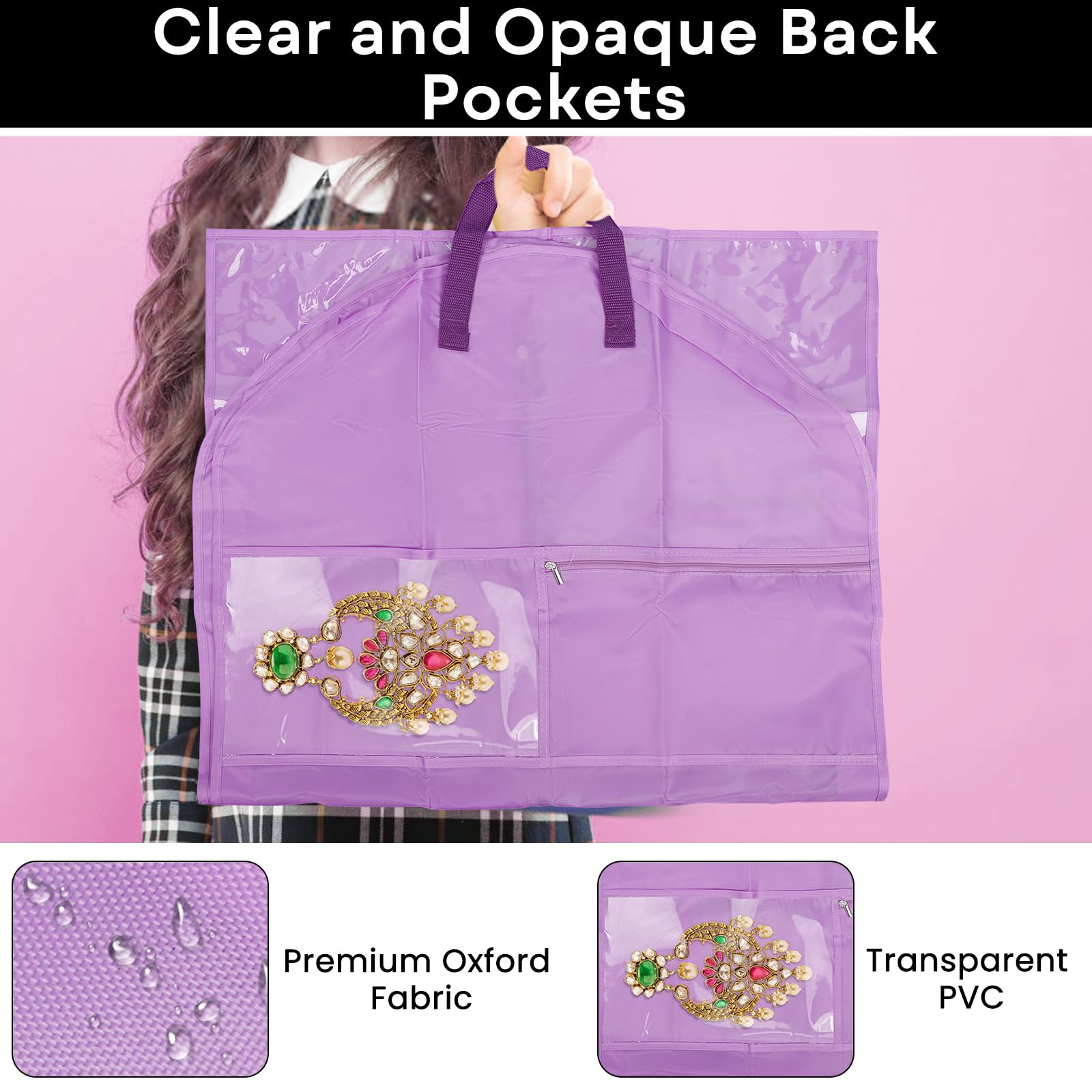 Snapklik.com : Svaldo Purple Dance Garment Bags For Dancers, 1pc ...