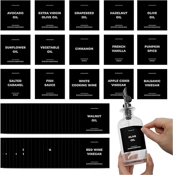 Amazon.com : Spaceneat Olive Oil & Coffee Syrup Labels for Bottles - 2. ...