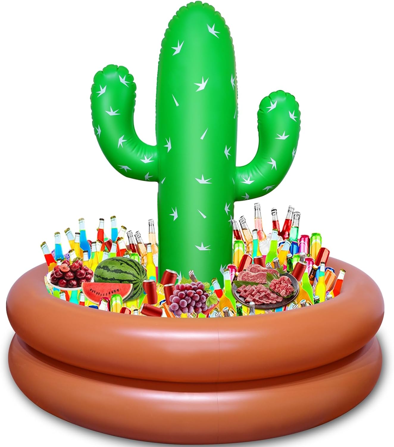 Amazon.com: TURNMEON Inflatable Cooler, 50" Cactus Ice Bucket 170+ Cans ...