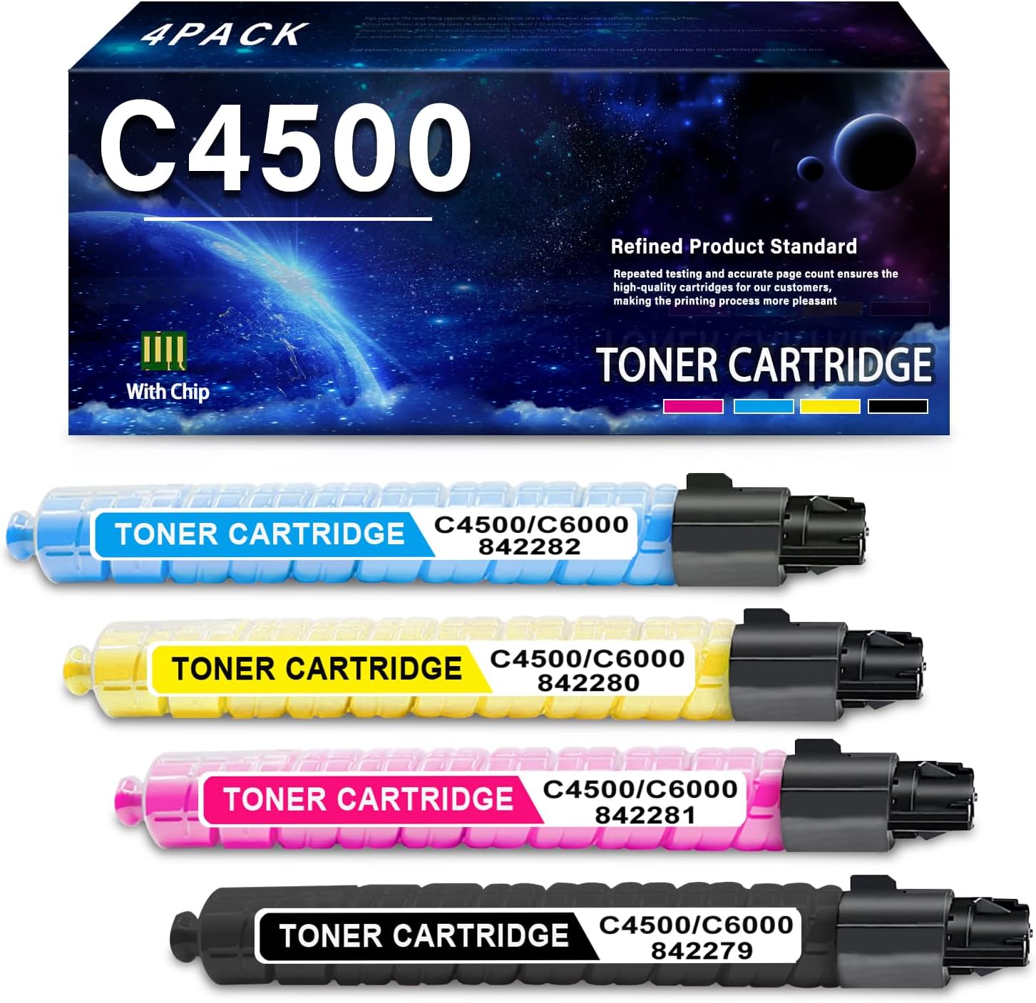 Amazon.com: C4500 Toner Cartridge (with Chip) ,842280 842281 842279 ...