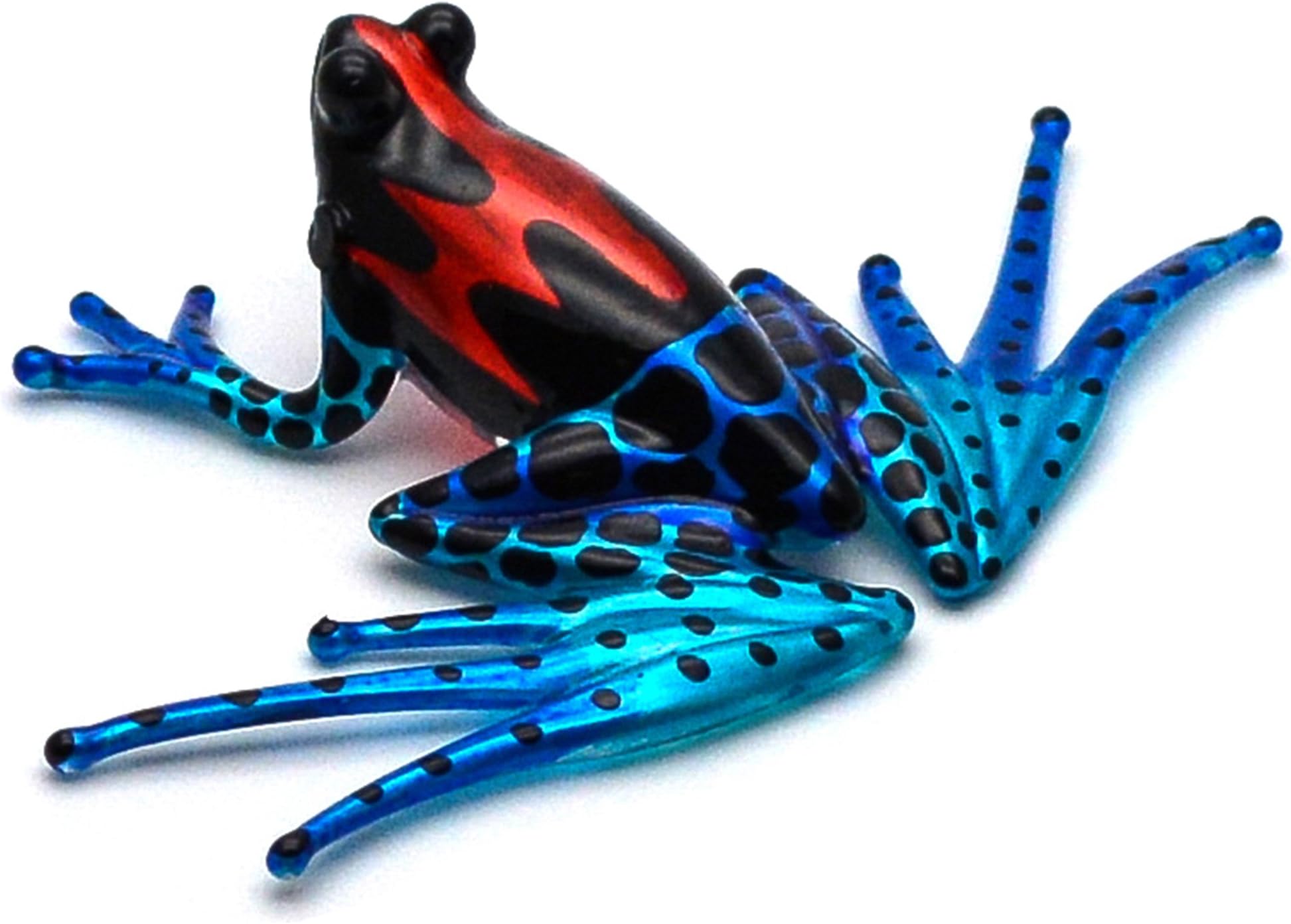 Amazon.com: ChangThai Design Tiny 2½" Long Dark Blue Black Dots Frog ...