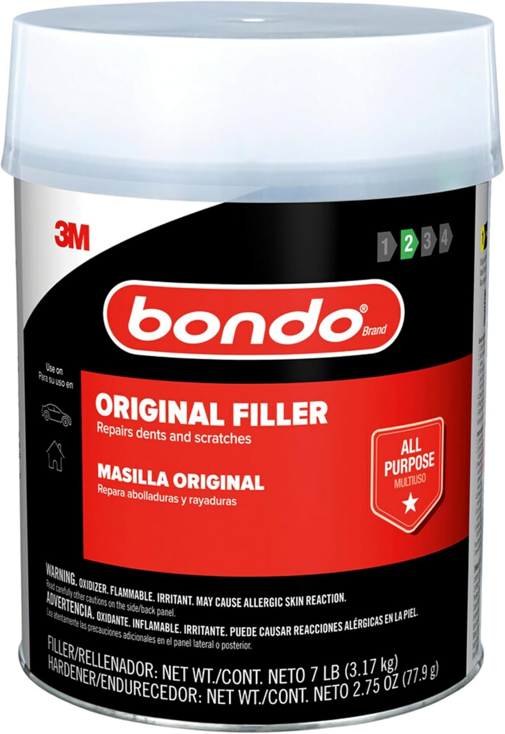 Amazon.com: Bondo Original Filler 7 lb with Hardener 2.75 oz, Repairs ...