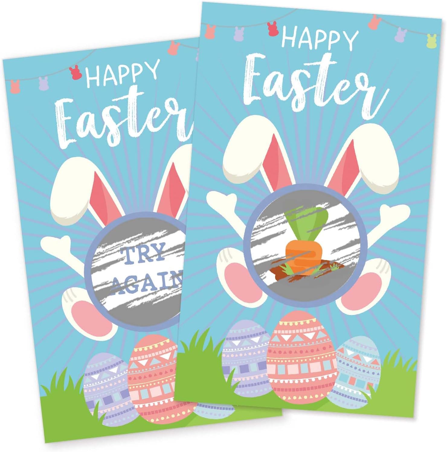 Amazon.com: APIILVPQ 50pcs Easter Scratch off Cards, Bunny Eggs ...