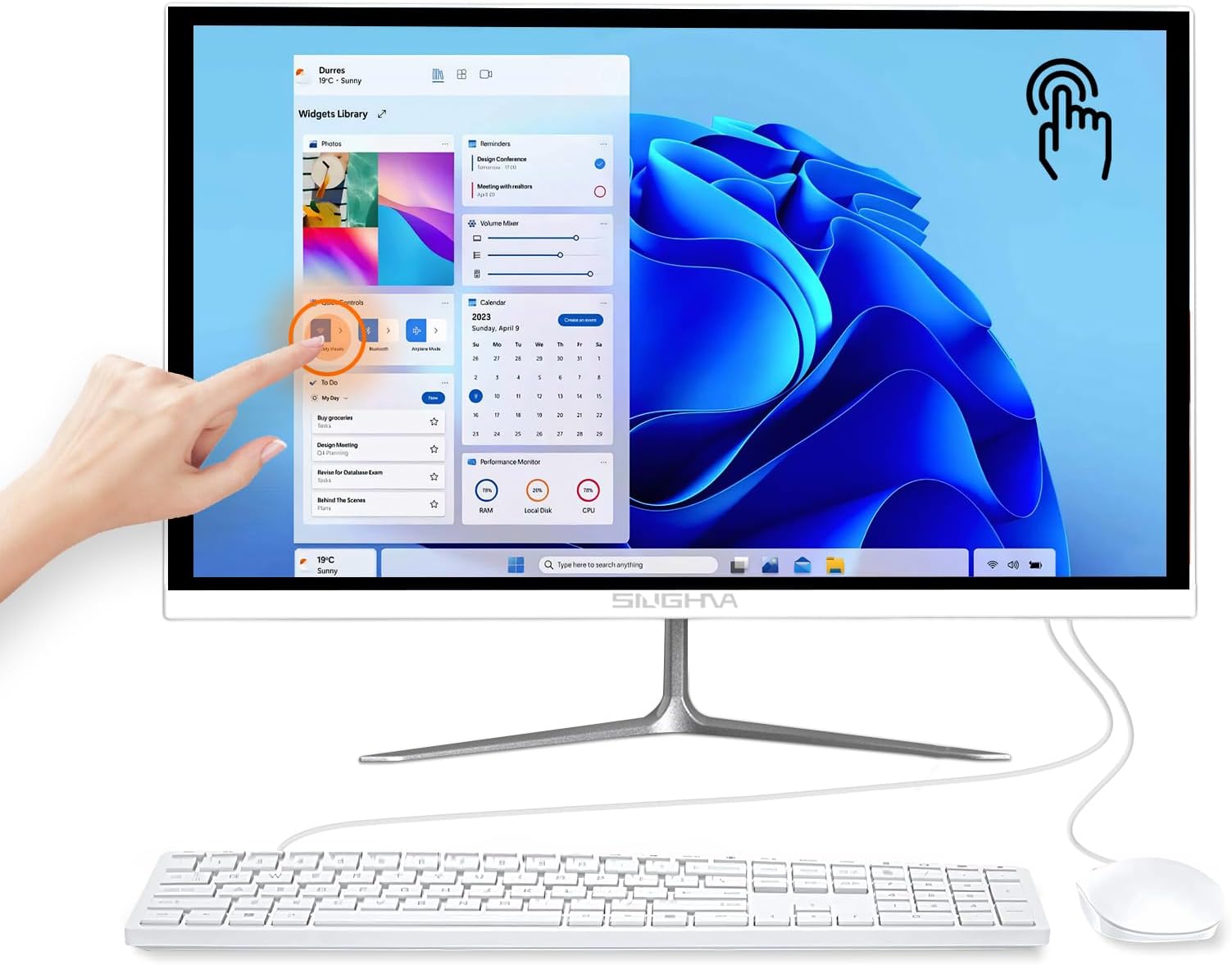 Amazon.com: SIUGHVA All-in-One Desktop Computer, Touchscreen 22" FHD ...
